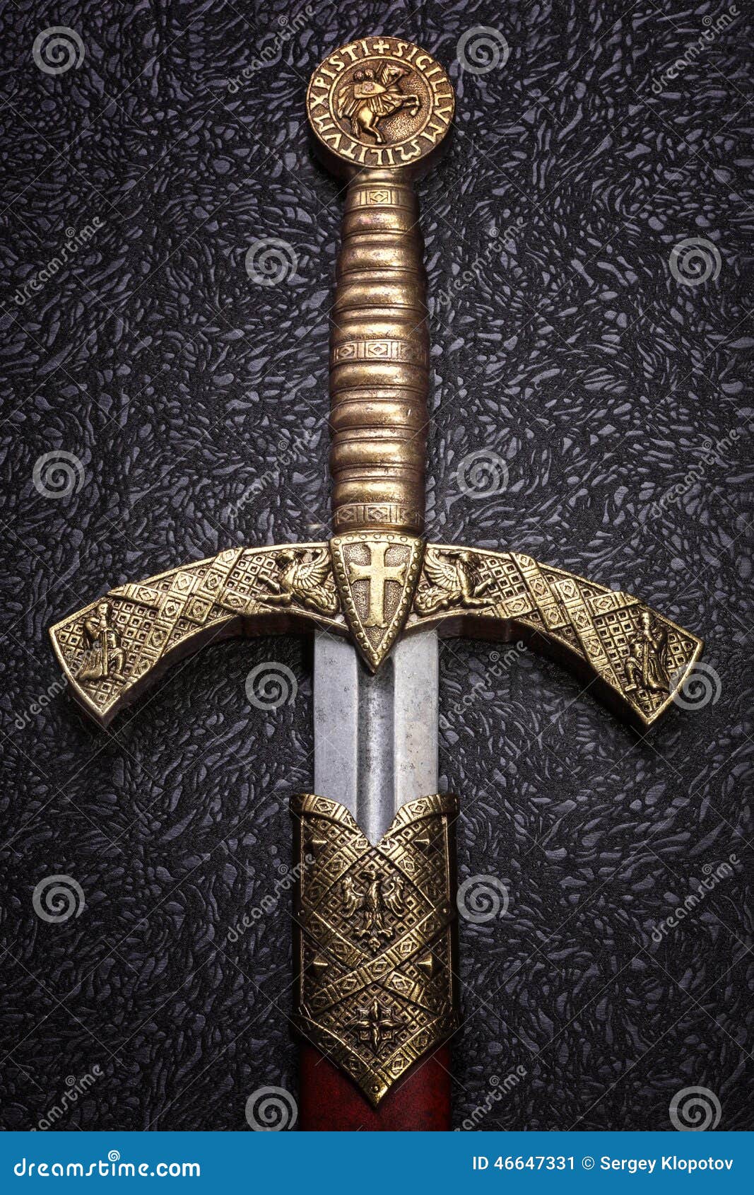 Ancient Sword on a Beautiful Dark Background Stock Image - Image of ...