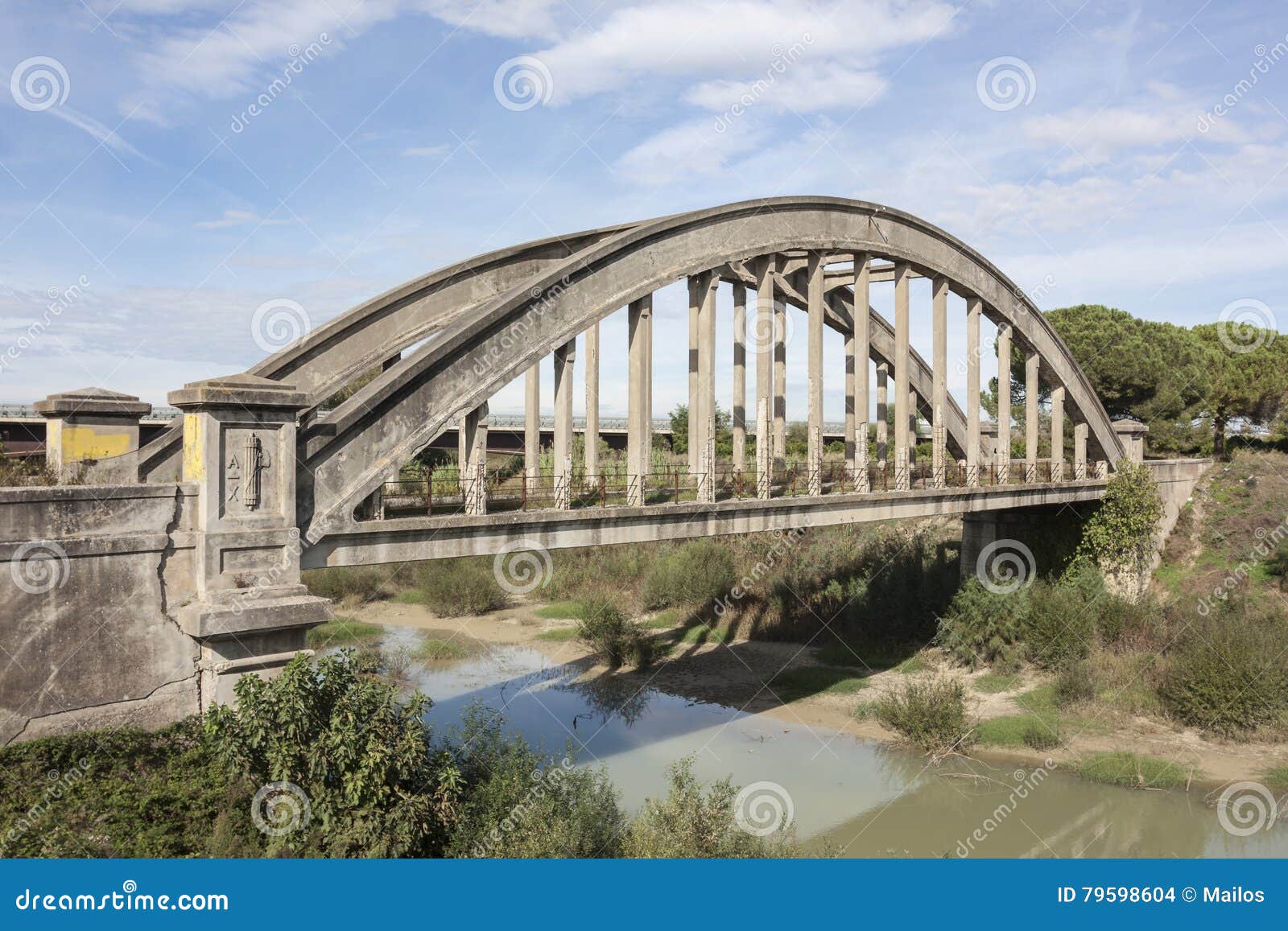 An Ancient Symbol of the Fascist Era Bridge Stock Photo - Image of ...