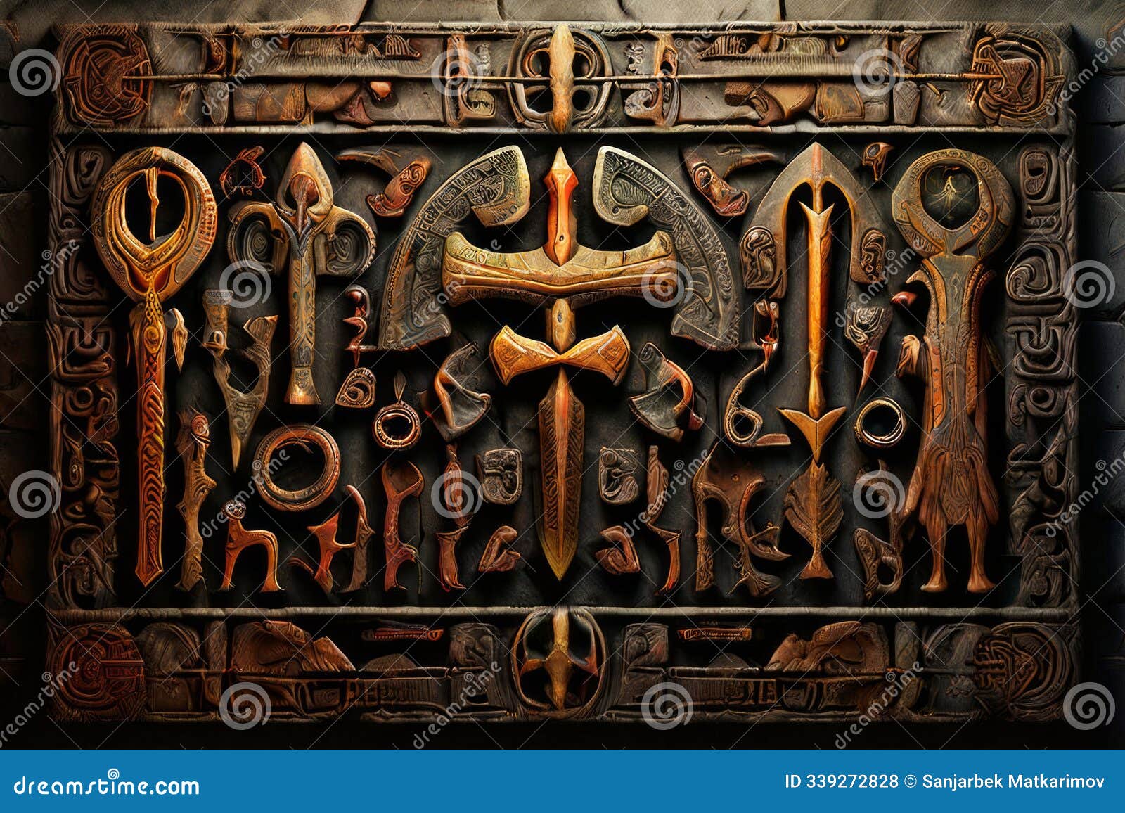 Ancient Symbols Hieroglyphs Runes or Other Ancient Symbols Stock ...