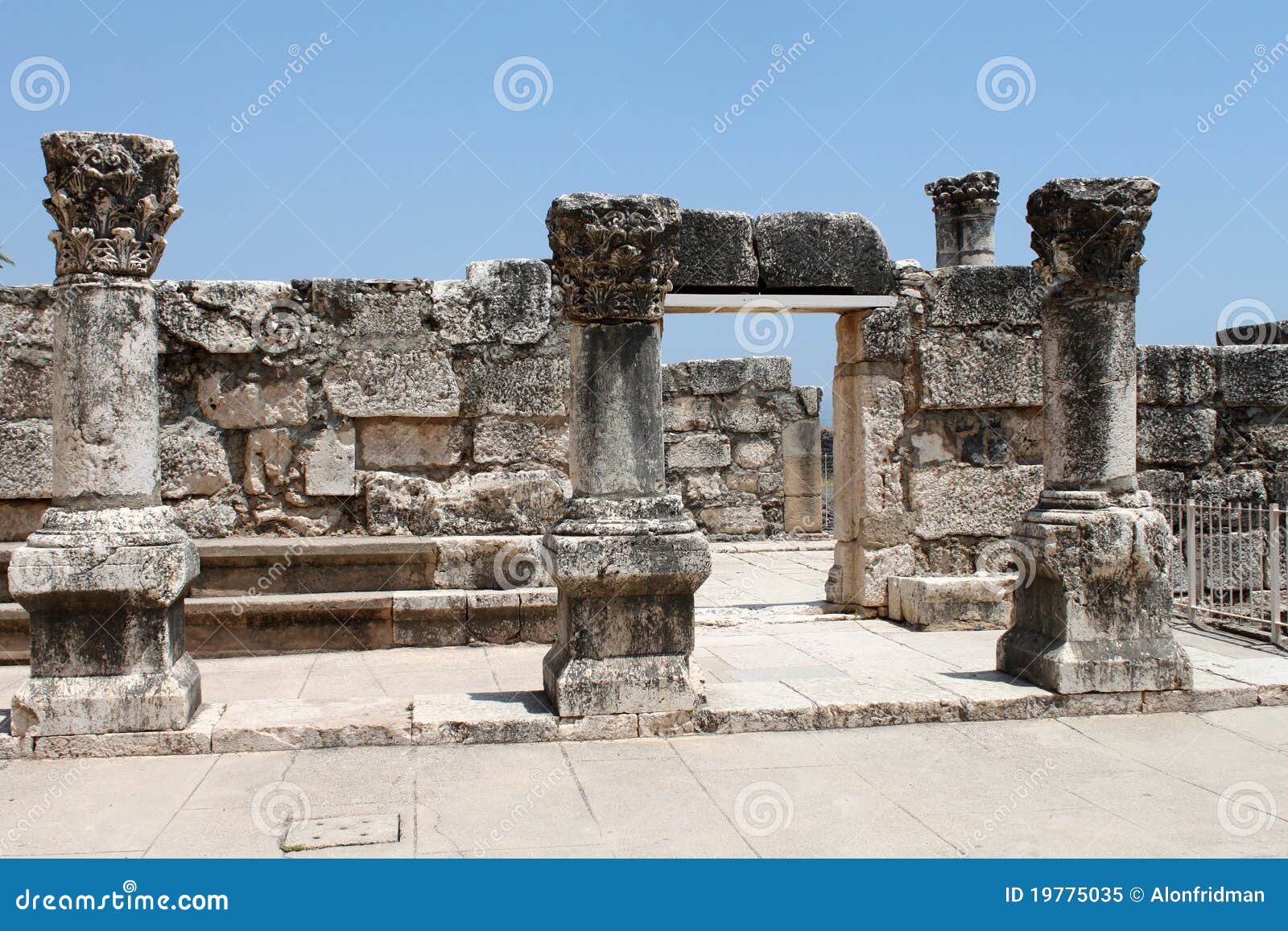 Ancient Synagogue Ruins at Capernaum Stock Image - Image of capernaum ...