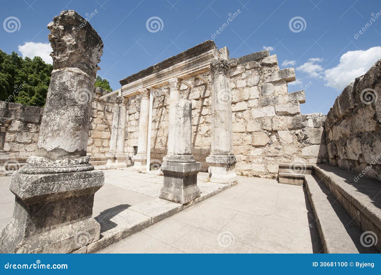 Ancient synagogue ruins stock photo. Image of structure - 30681100