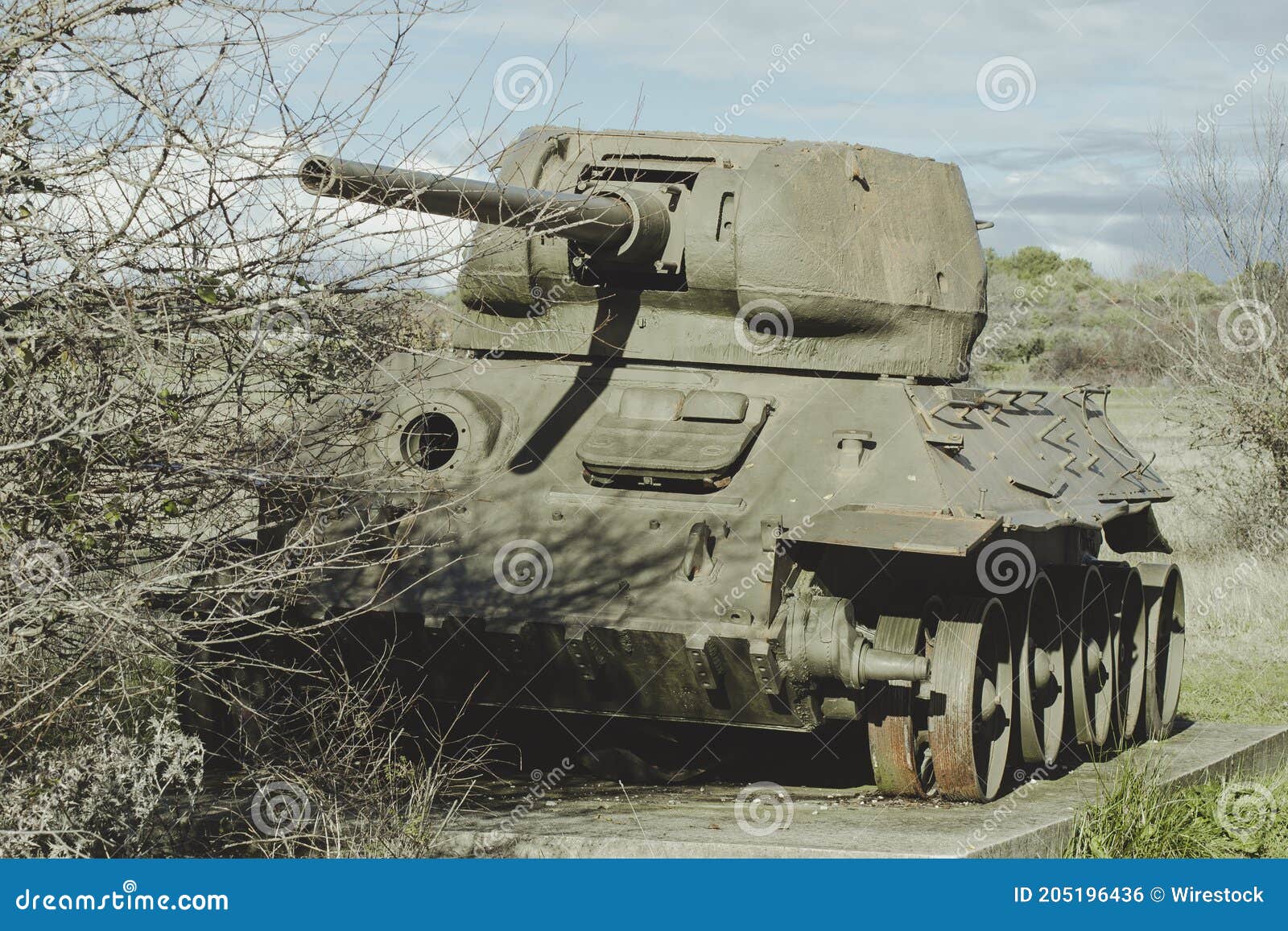 Ancient T-34 Ww2 Tank with 85mm Gun Stock Photo - Image of tank, attack ...