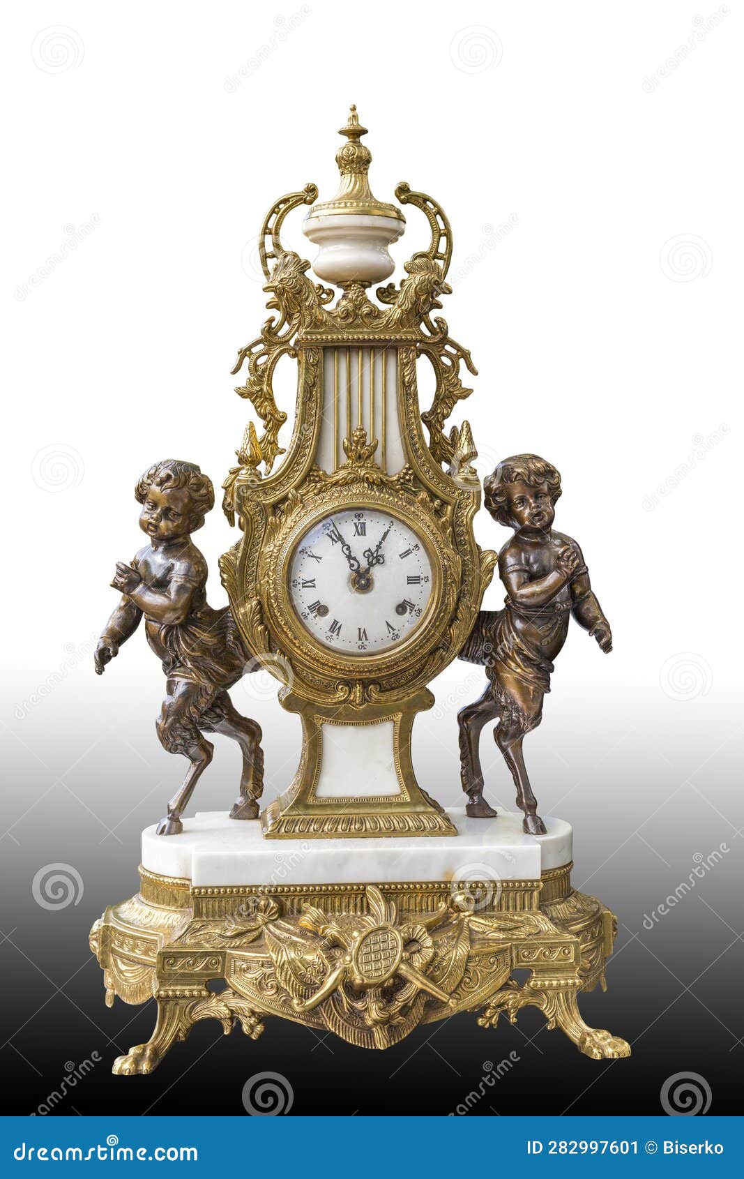 Ancient Table Watch with Rich Decorations Stock Image - Image of metal ...