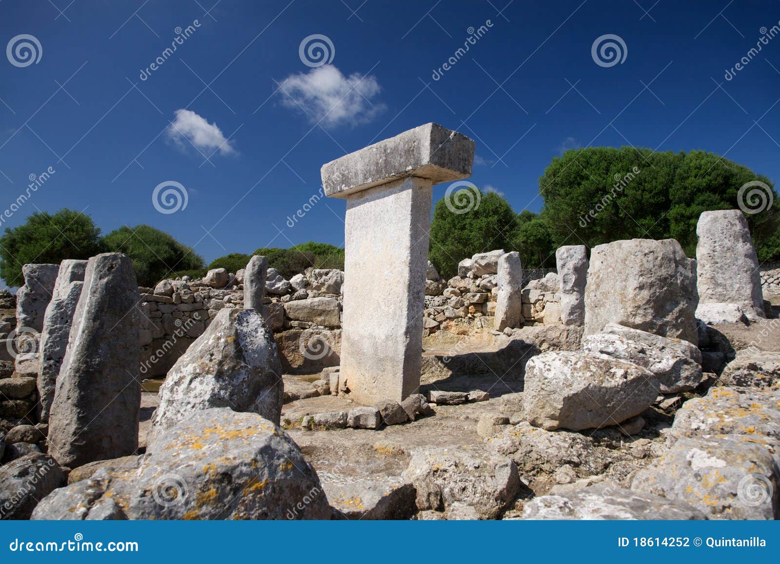 Ancient taula in town stock photo. Image of menorca, ruin - 18614252