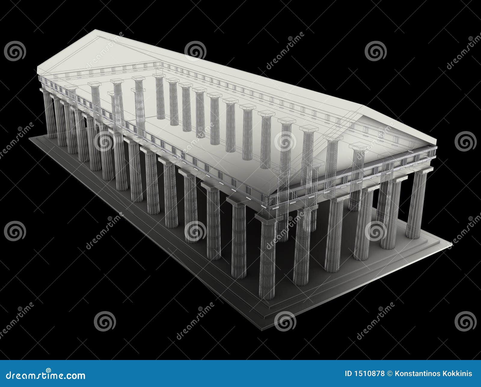 Ancient Temple stock illustration. Illustration of greece - 1510878