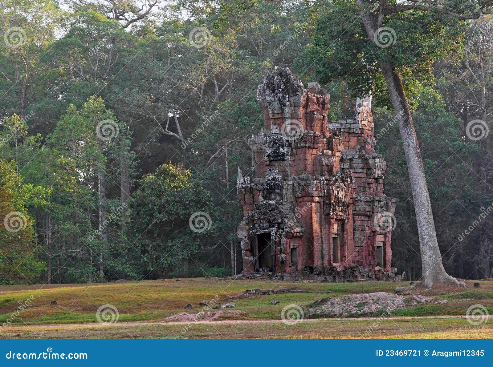 Ancient Temple in Angkor Complex Stock Image - Image of outdoors ...