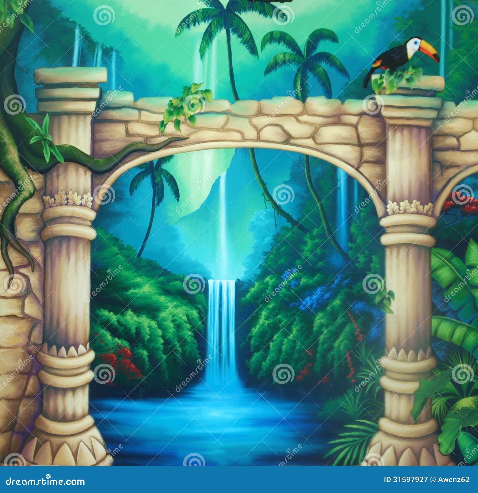 Ancient temple background stock illustration. Illustration of ...