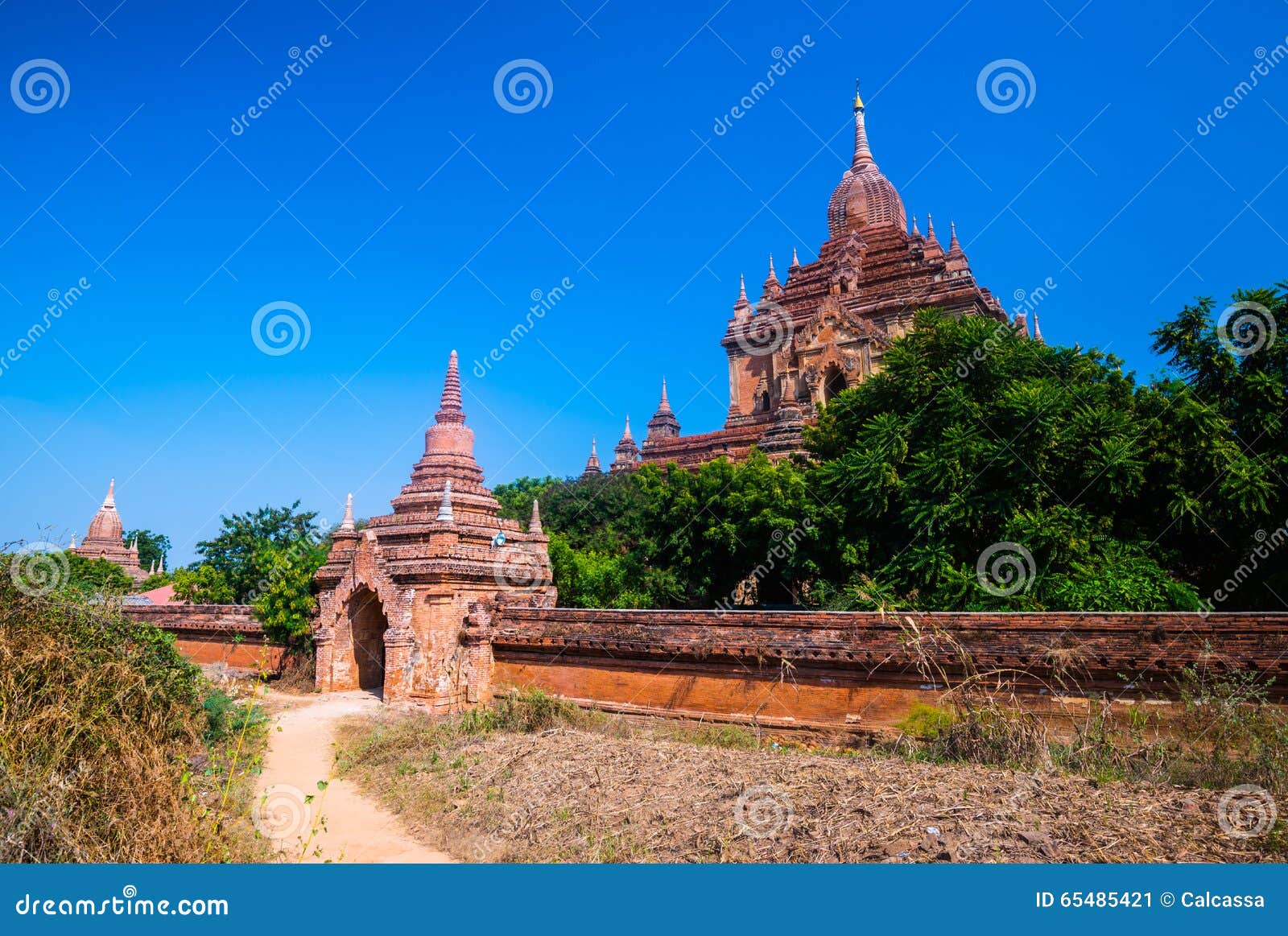 Ancient temple in Bagan stock image. Image of kingdom - 65485421