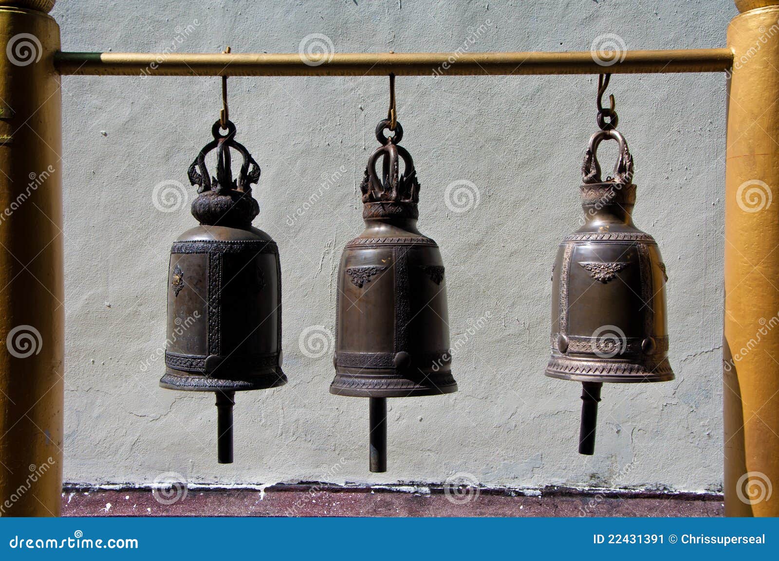 Ancient temple bells stock image. Image of buddhism, bell - 22431391