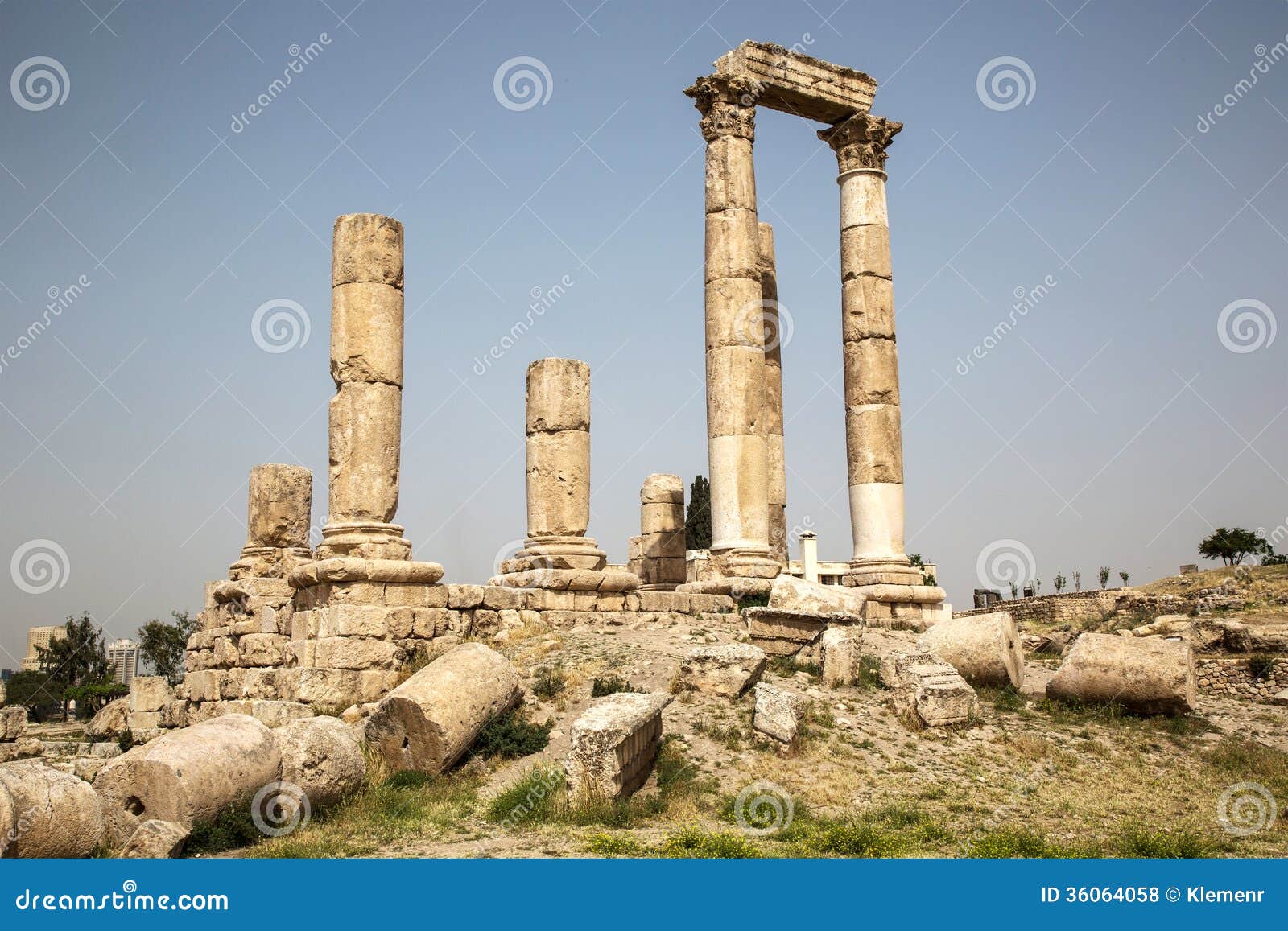 Ancient Temple on the Citadel in Amman, Jordan Stock Photo - Image of ...