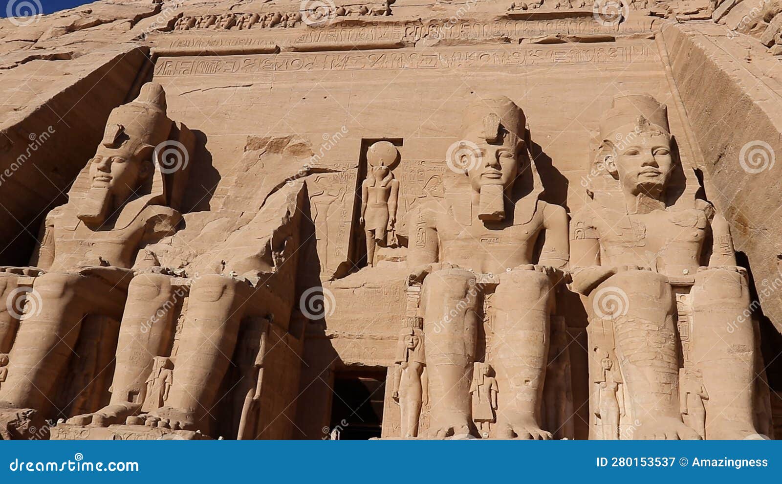 An Ancient Temple Complex, Cut into a Solid Rock Cliff, Abu Simbel ...