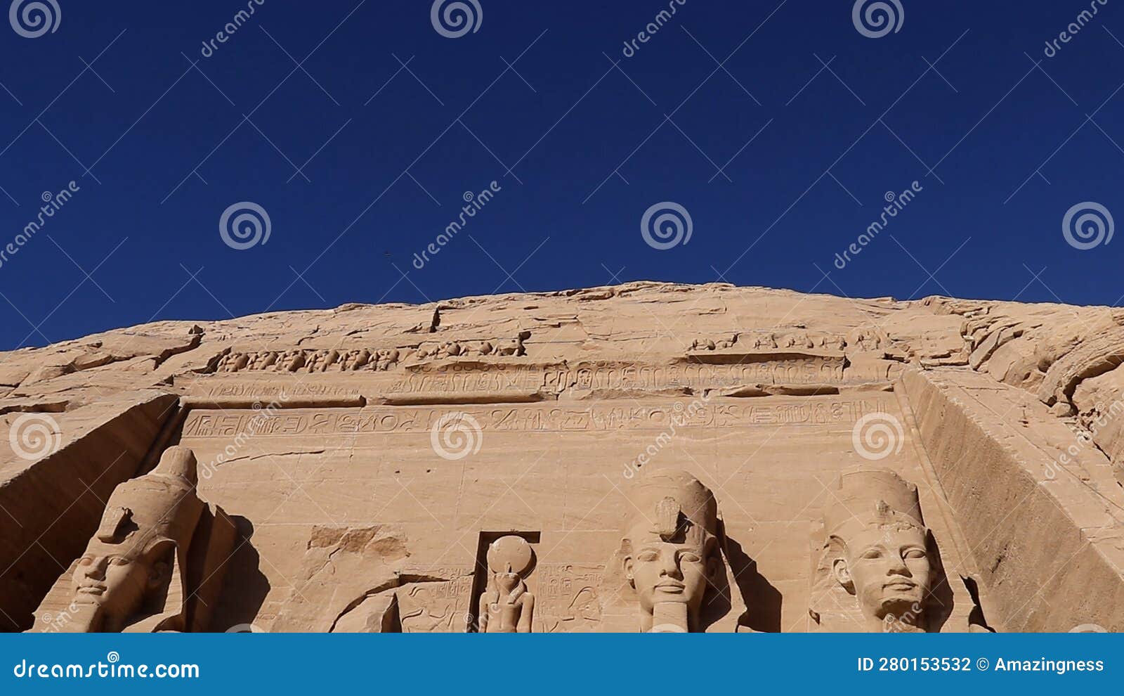 An Ancient Temple Complex, Cut into a Solid Rock Cliff, Abu Simbel ...