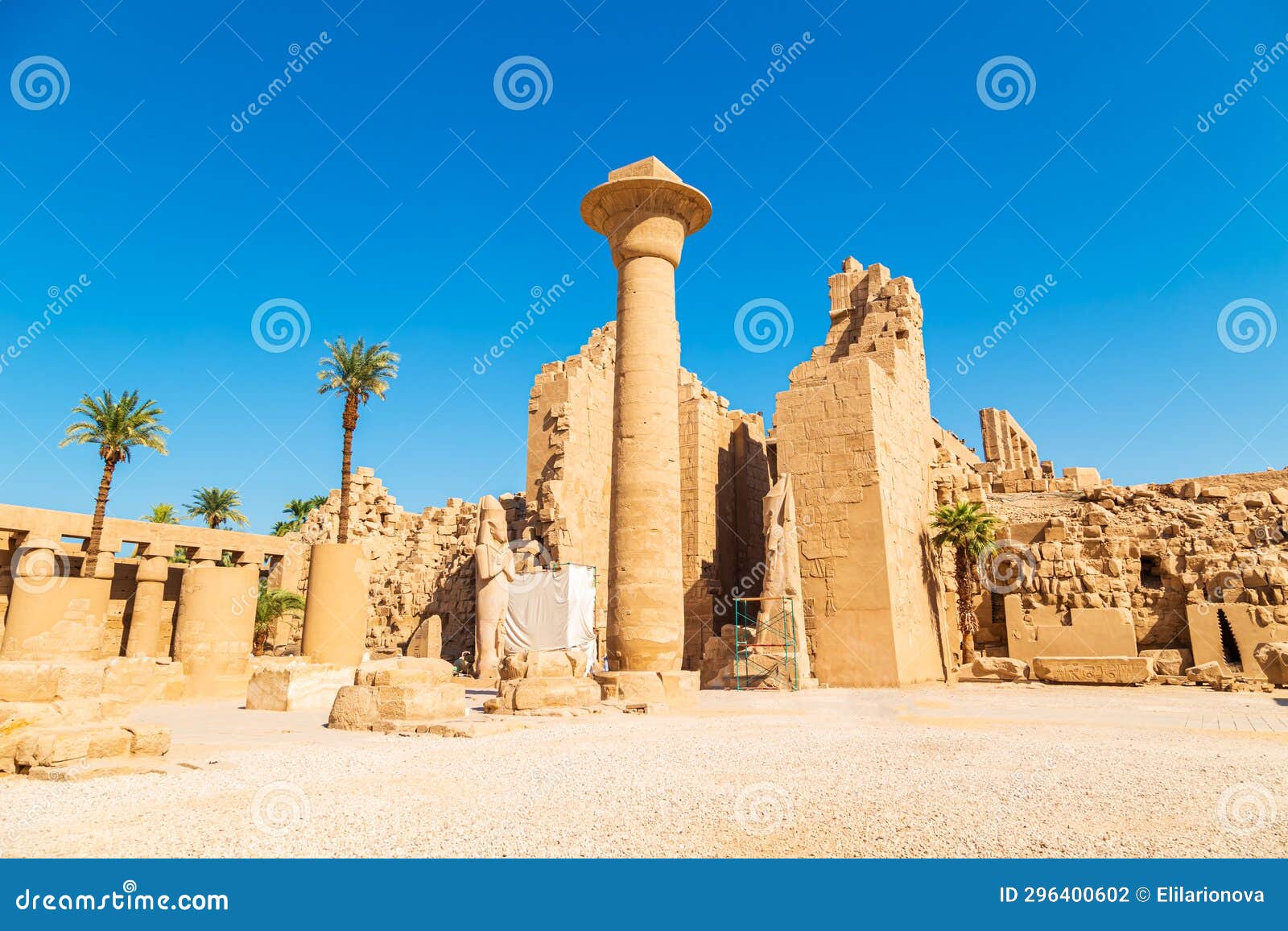 Ancient Temple Complex of Karnak Stock Photo - Image of archaeology ...