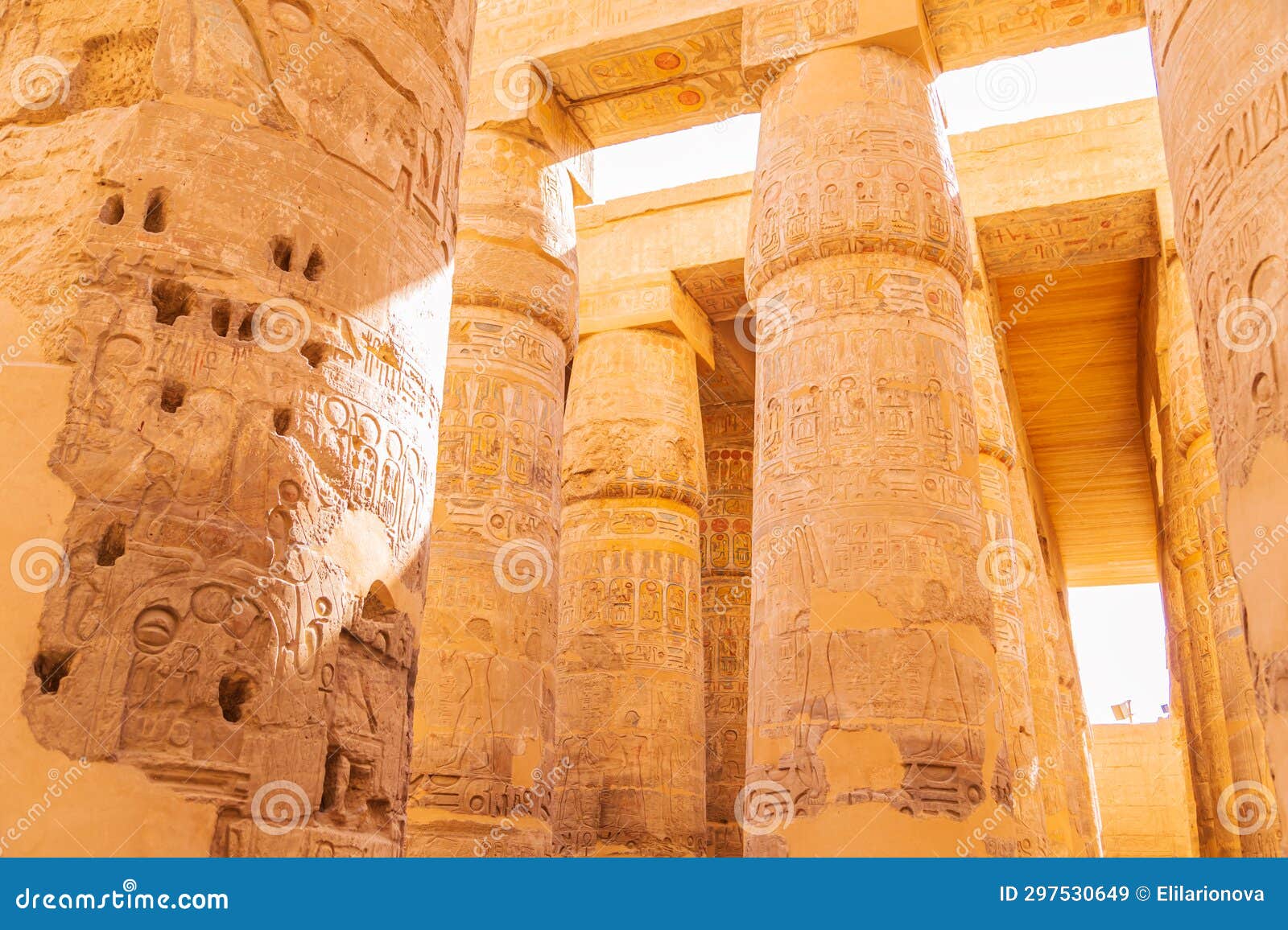 Ancient Temple Complex of Karnak Stock Image - Image of thebes, luxor ...