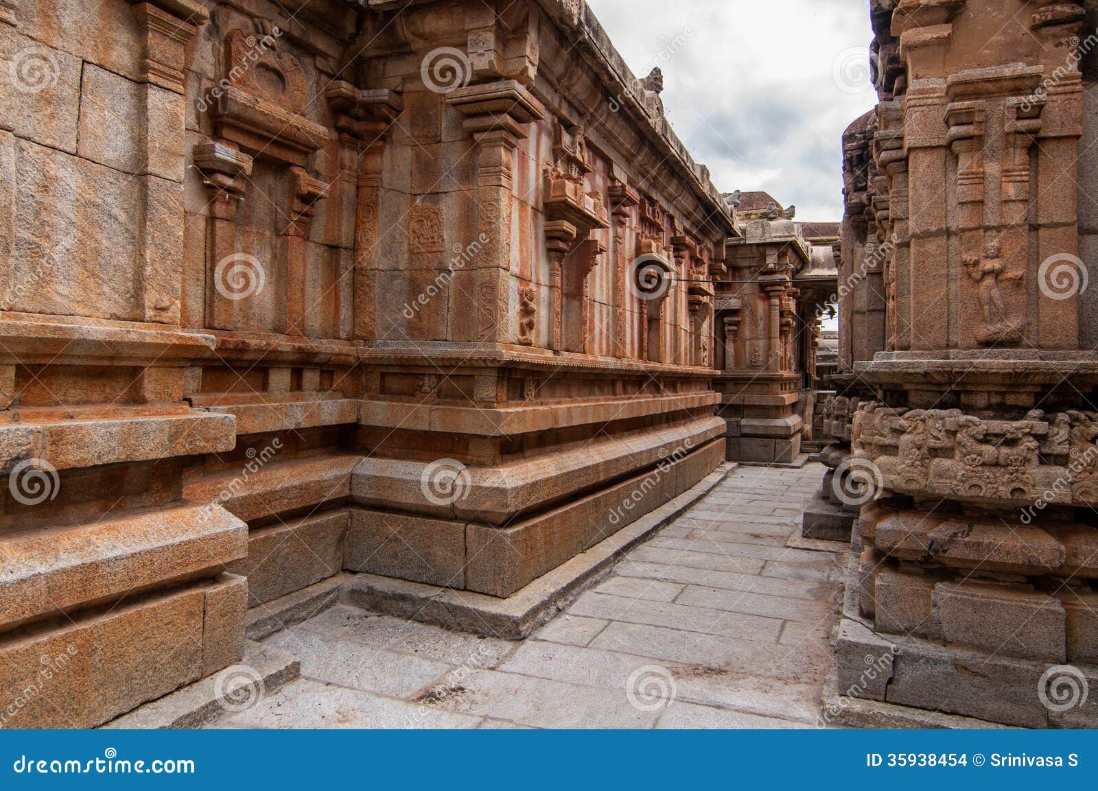 Ancient Temple corridors stock photo. Image of south - 35938454