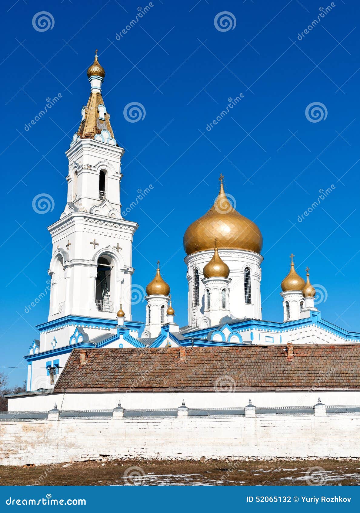 Ancient Temple with Domes on a Background Stock Photo - Image of tower ...
