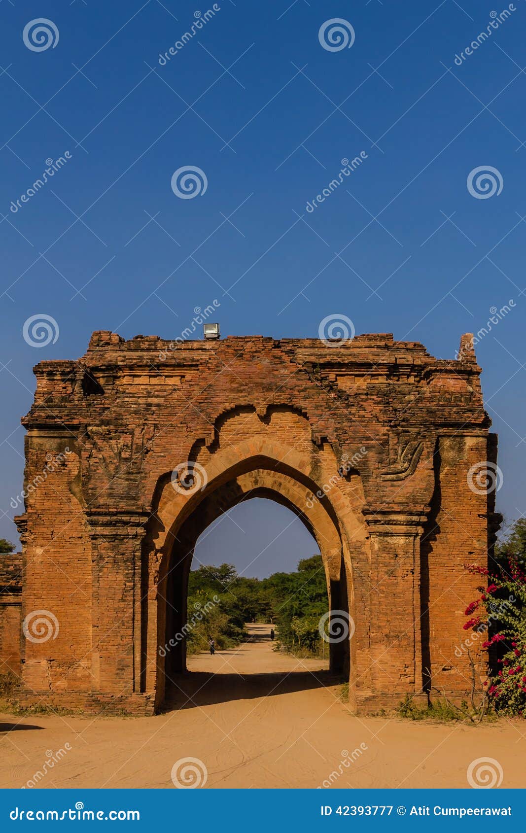 Ancient Temple Door , Bagan in Myanmar (Burmar) Stock Image - Image of ...
