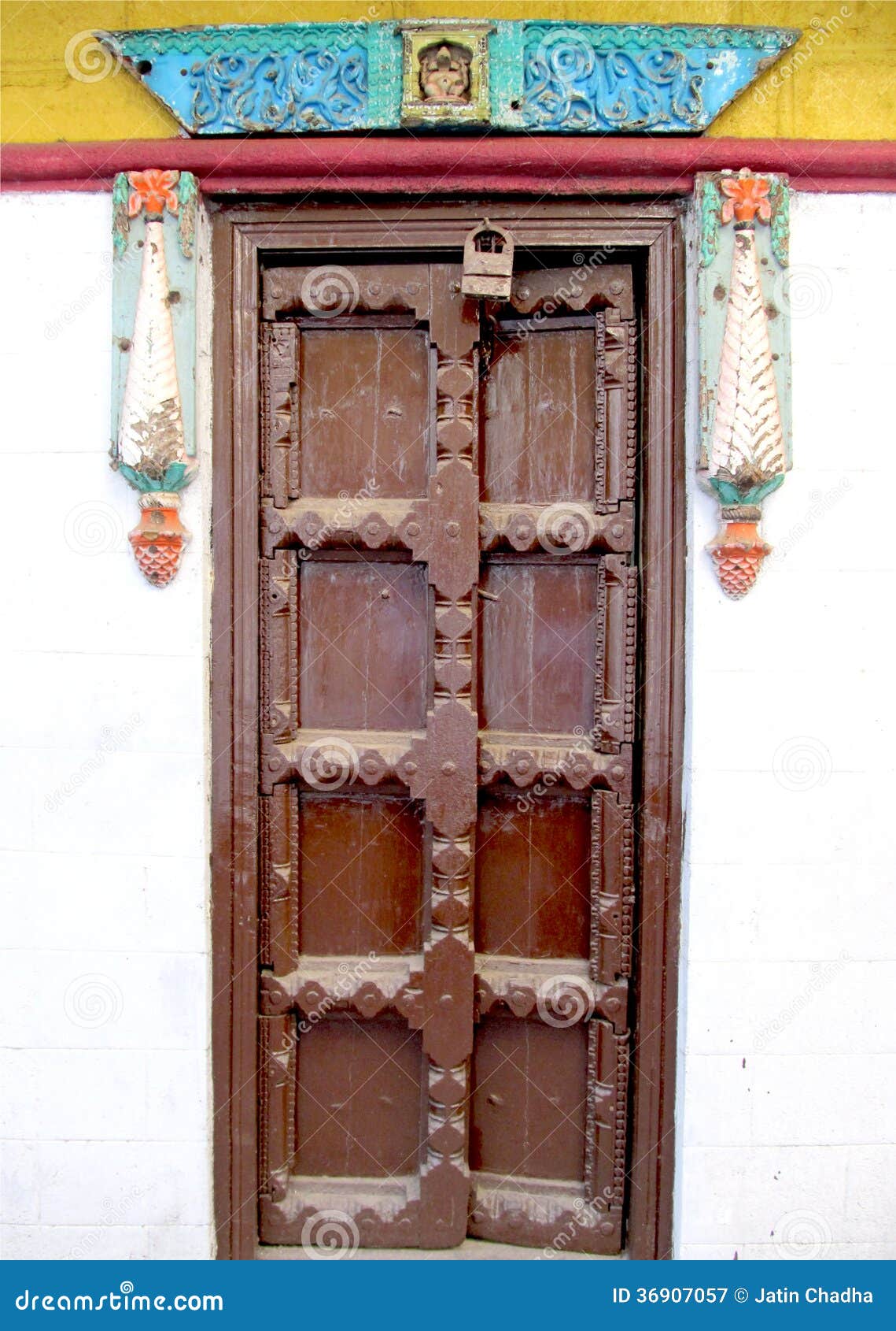 Ancient Temple Door in India Stock Image - Image of olden, design: 36907057