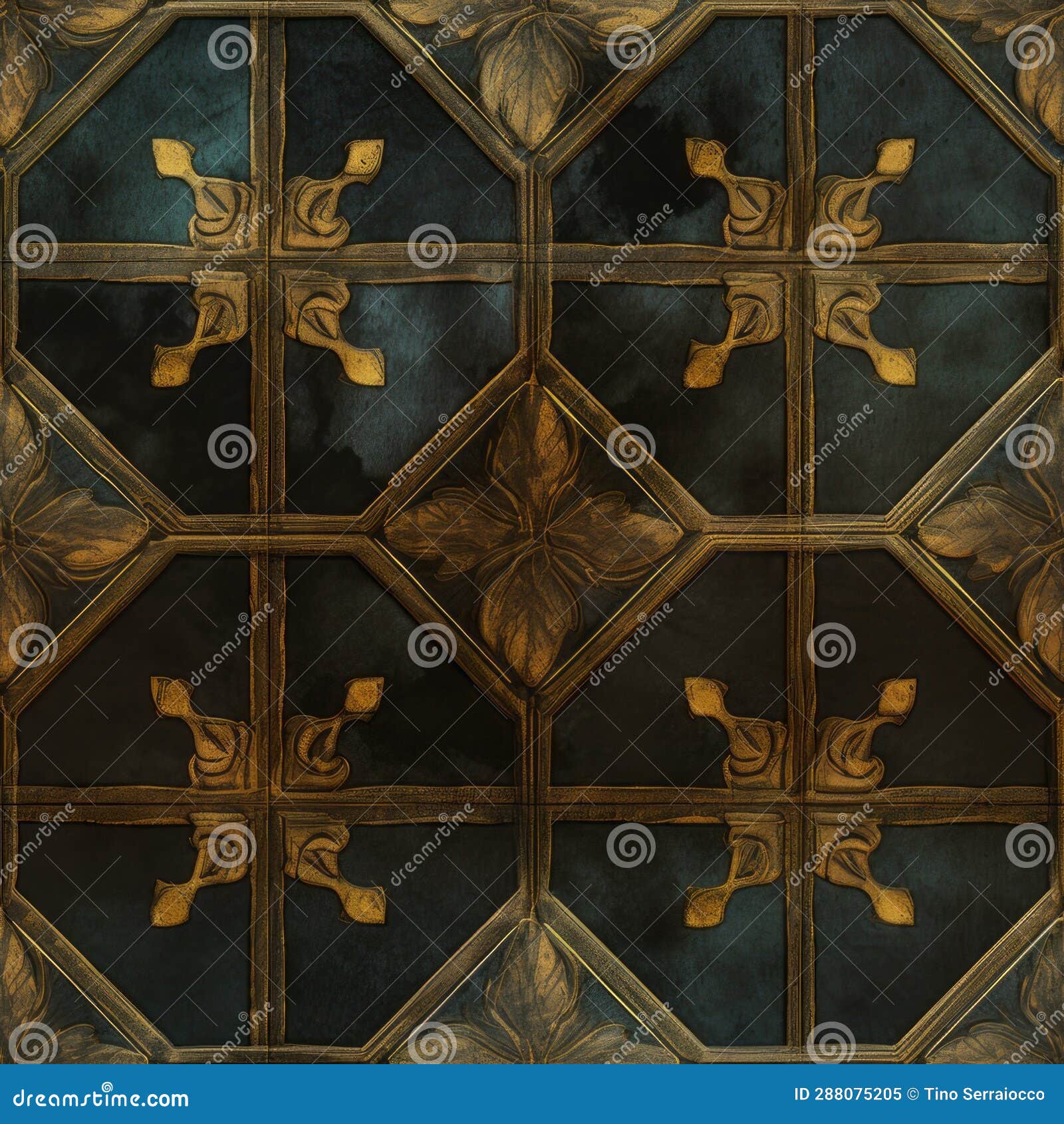 Ancient Temple Floor Tile Pattern Dark Tone Texture , Generated by AI ...