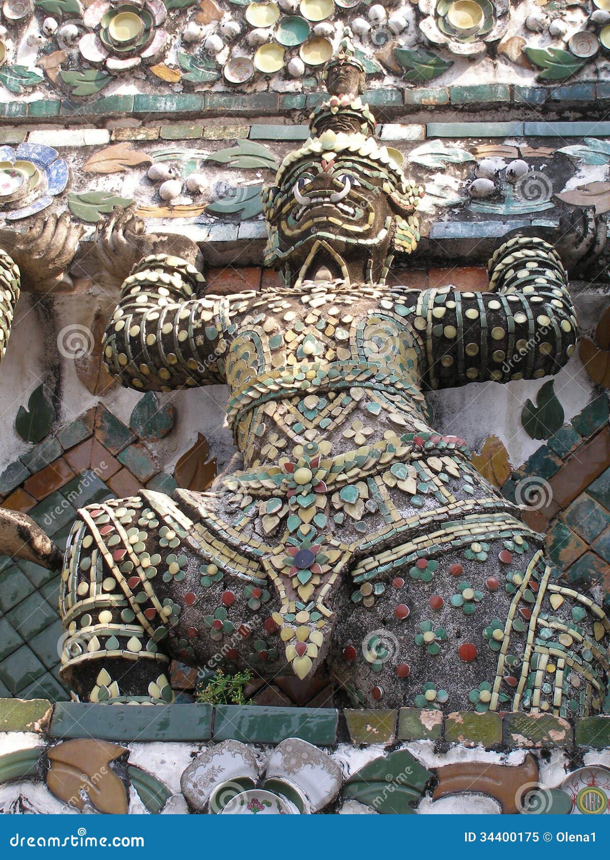 Ancient Temple Guard stock image. Image of heritage, menacing - 34400175