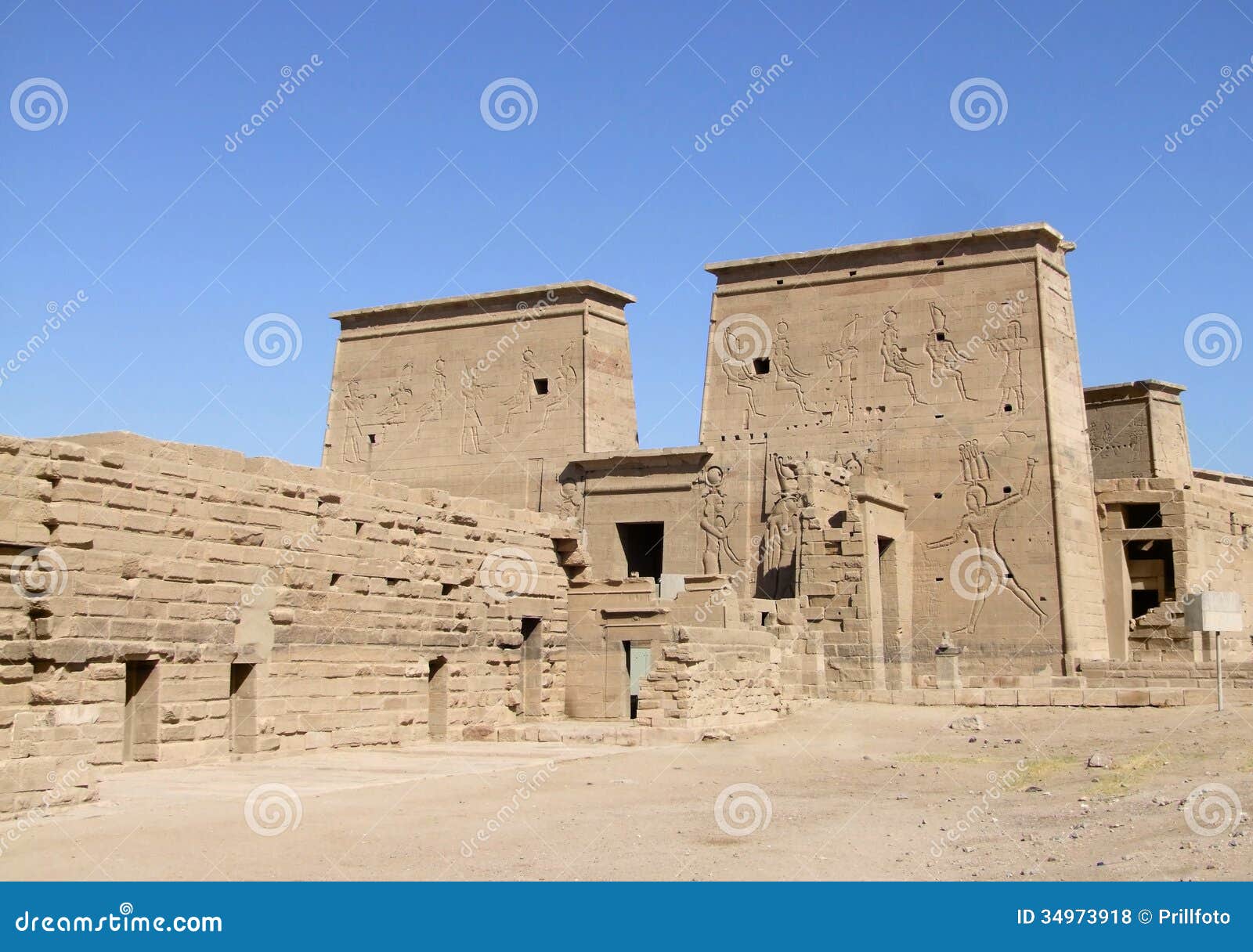 Ancient temple of Isis stock photo. Image of egypt, feature - 34973918