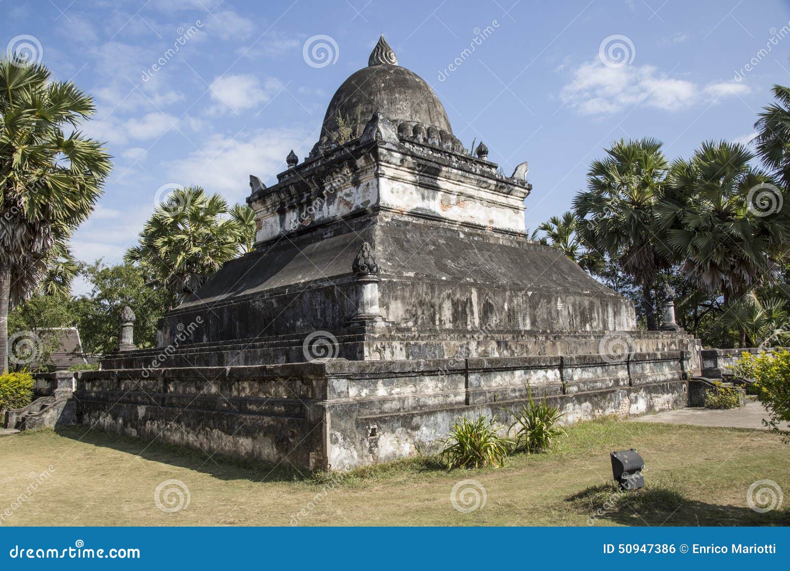 Ancient temple in Laos stock photo. Image of wall, gold - 50947386