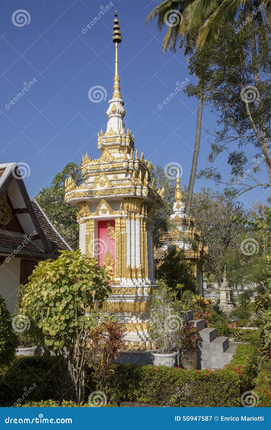 Ancient temple in Laos stock image. Image of antique - 50947587