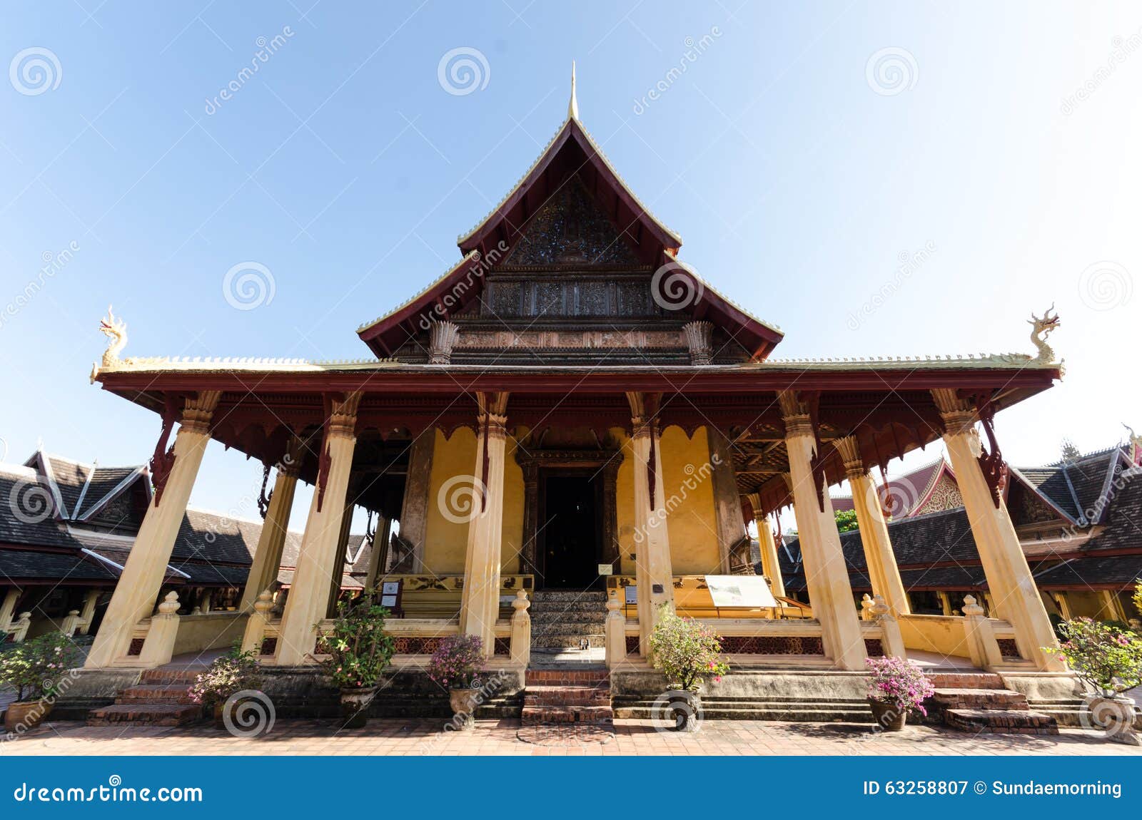 Ancient temple in Laos stock image. Image of temple, architecture ...
