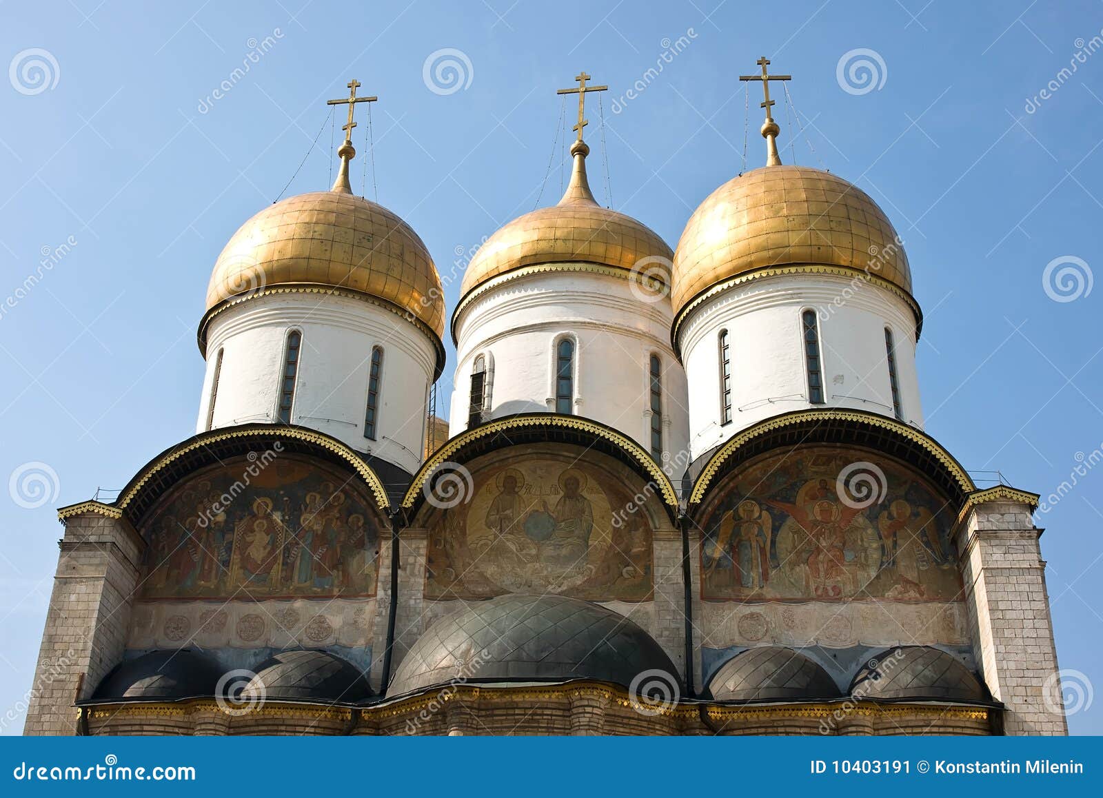 Ancient temple in Moscow stock image. Image of religion - 10403191