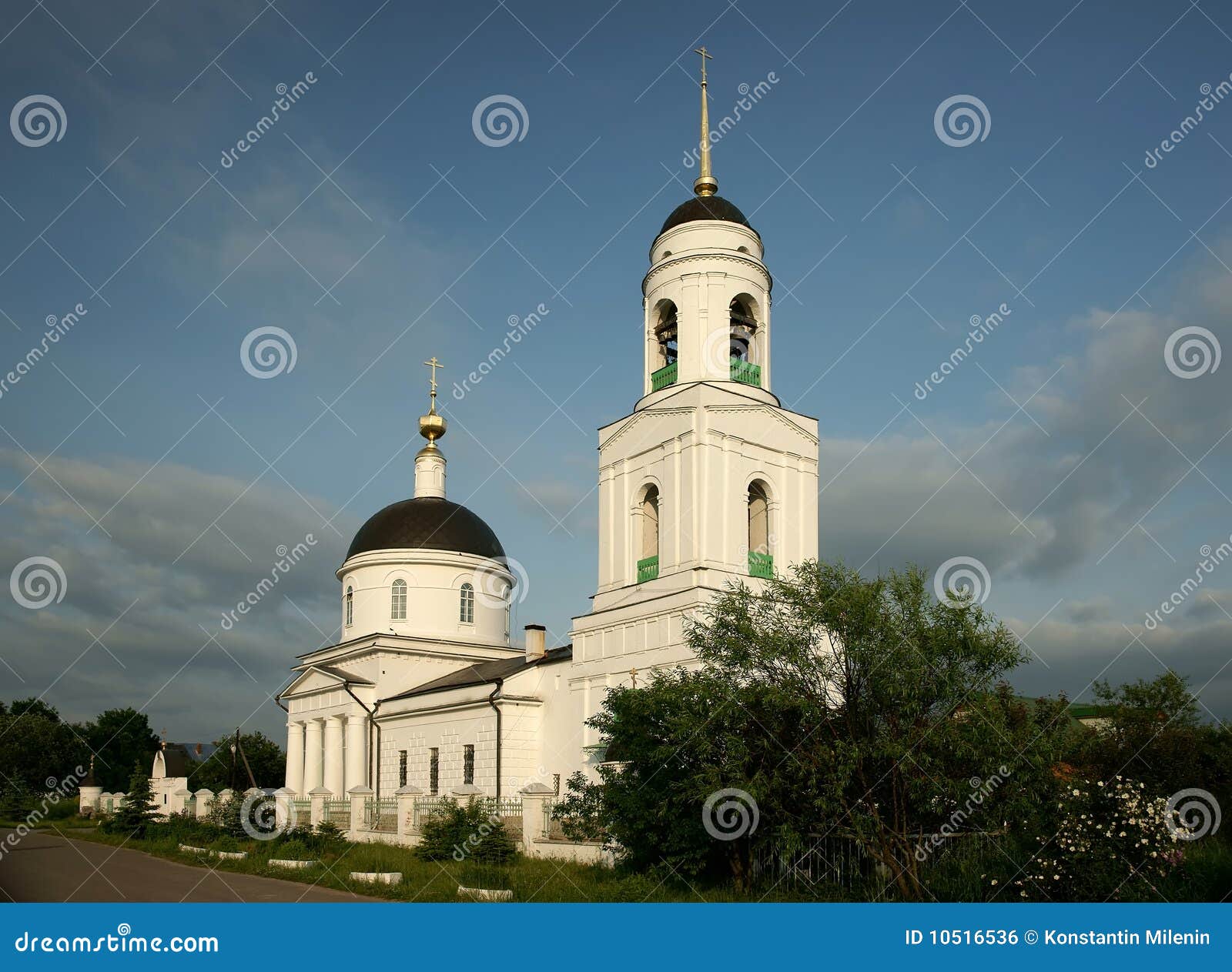 Ancient temple in Moscow stock photo. Image of rural - 10516536