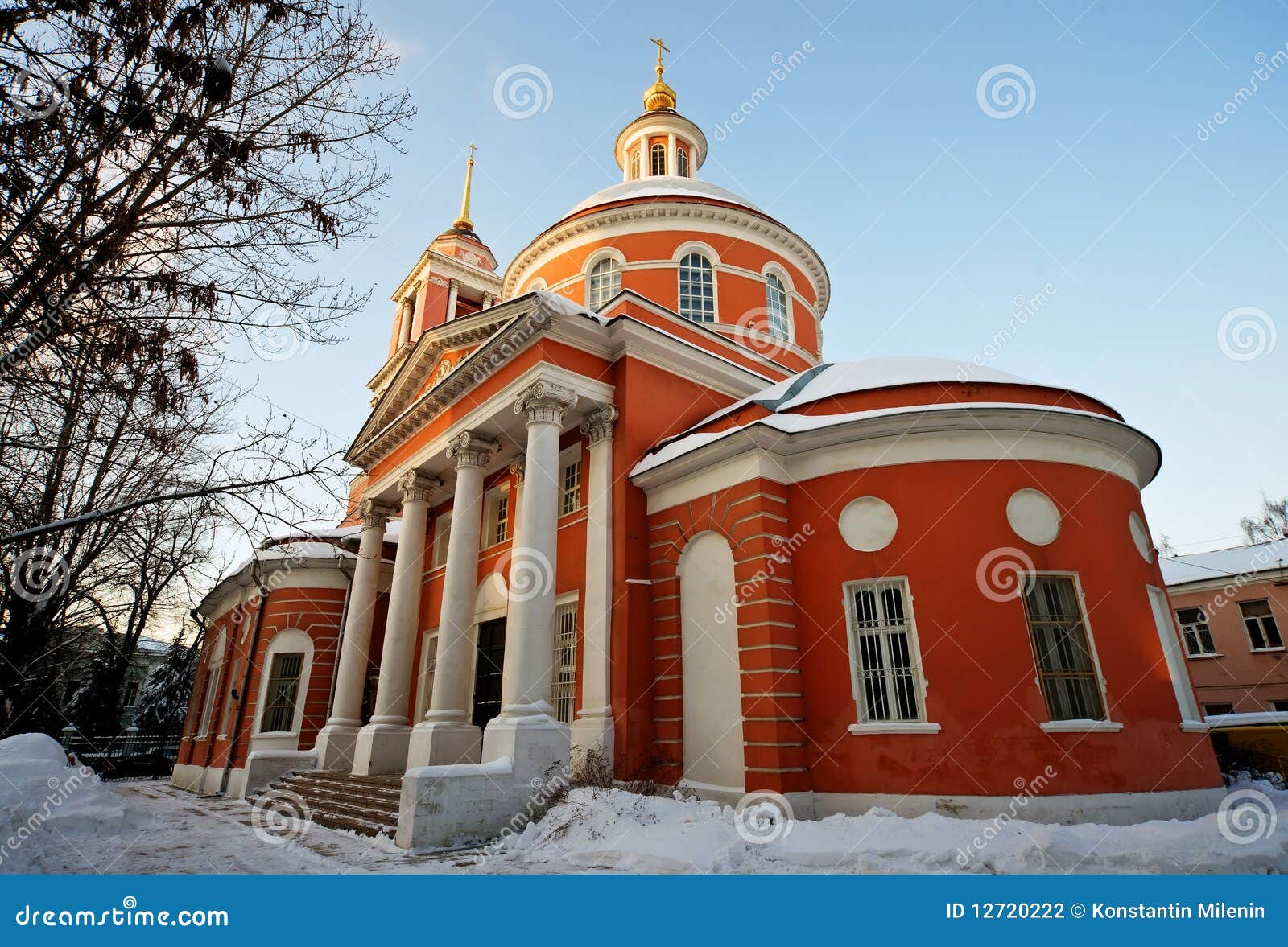 Ancient temple in Moscow stock photo. Image of culture - 12720222