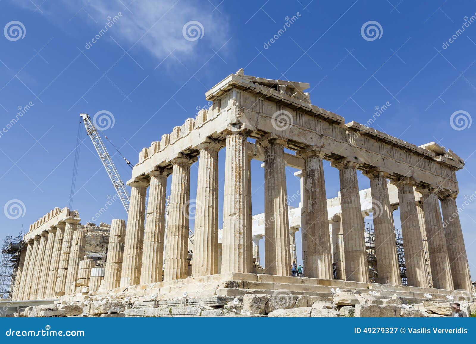 Ancient Temple Parthenon in Acropolis Athens Greece Editorial ...