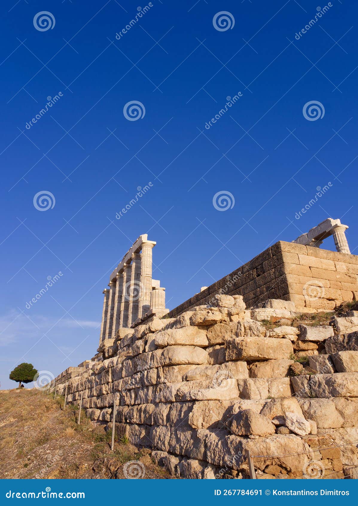 Ancient Temple of Poseidon at Sounio Stock Image - Image of travel ...