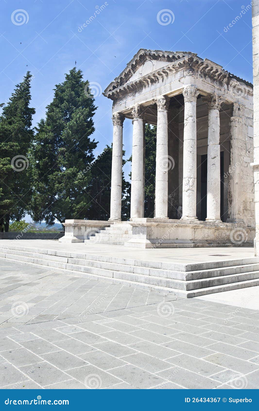 Ancient temple in Pula stock image. Image of civilization - 26434367