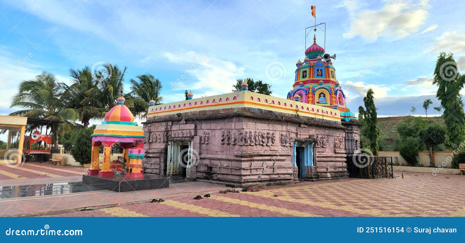 Ancient Temple Ranjangaon Pune Stock Photo - Image of nature, colors ...