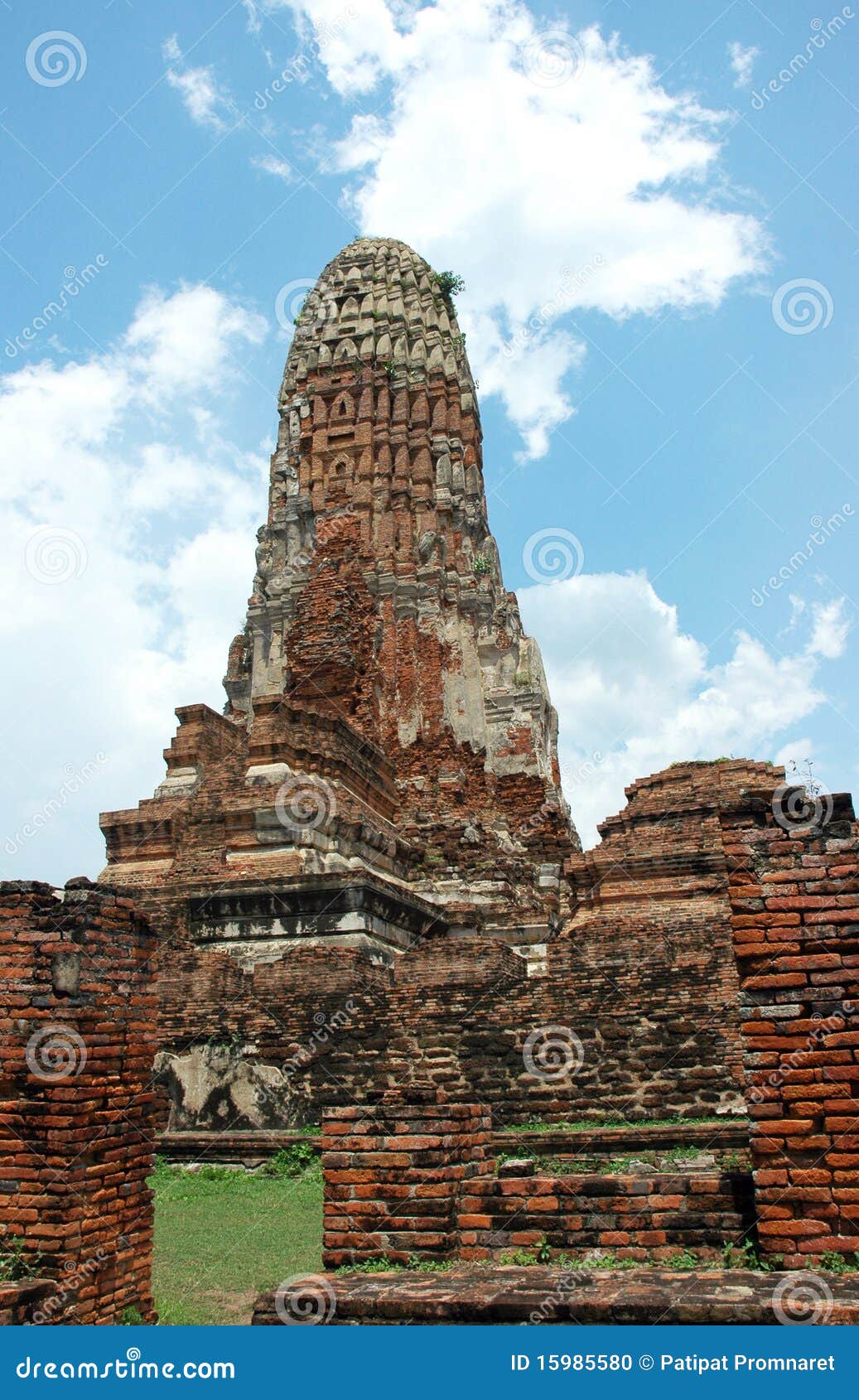 Ancient Temple Ruins stock photo. Image of thailand, famous - 15985580