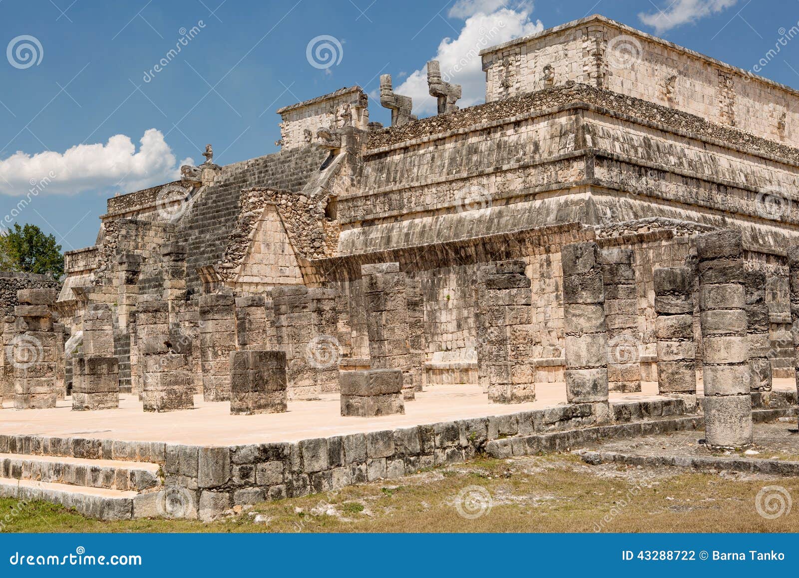 Ancient Temple Ruins with Stone Columns Stock Photo - Image of ...