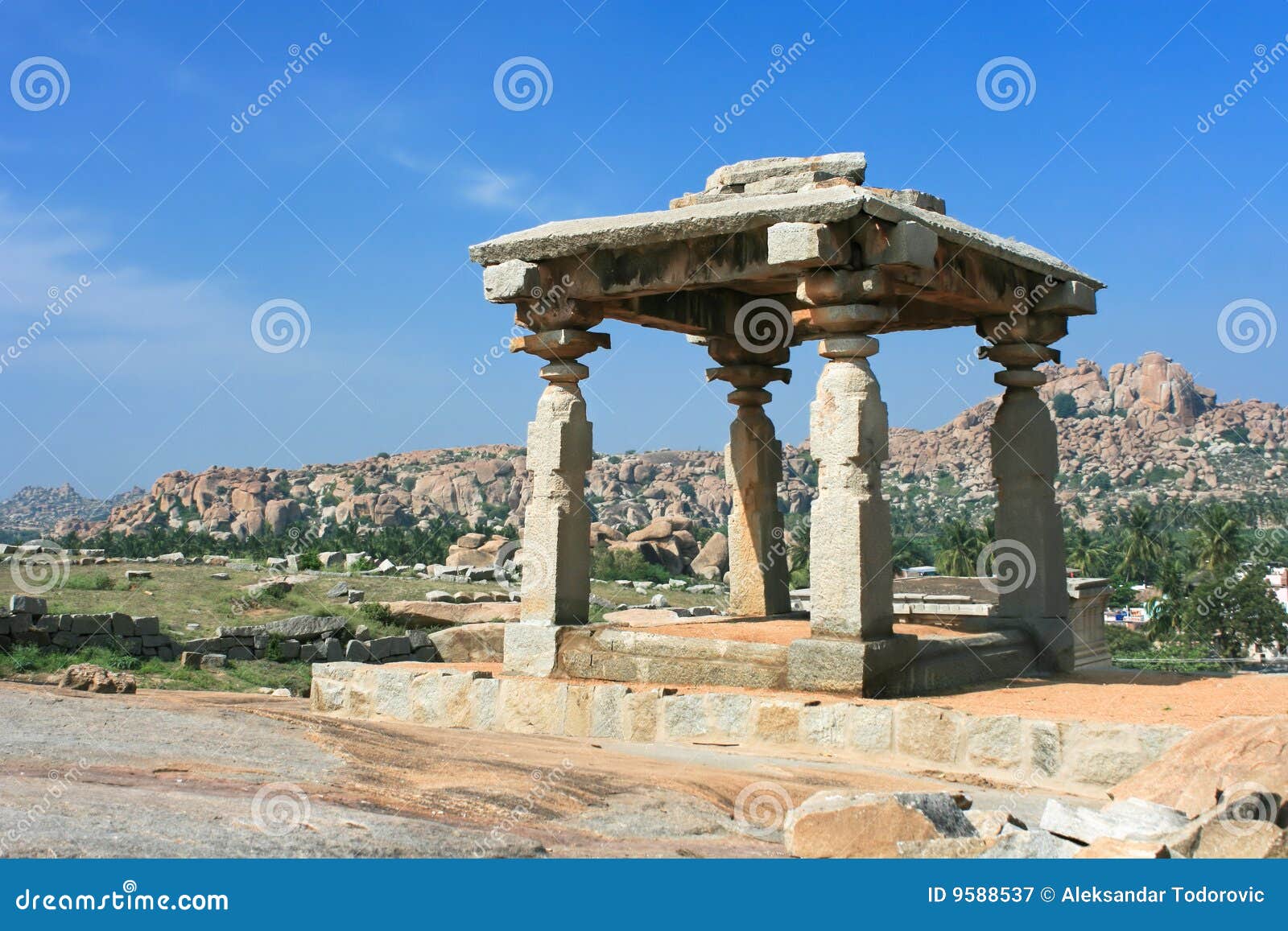 Ancient Temple on the Sacred Hemakuta Hill, Hampi Stock Image - Image ...