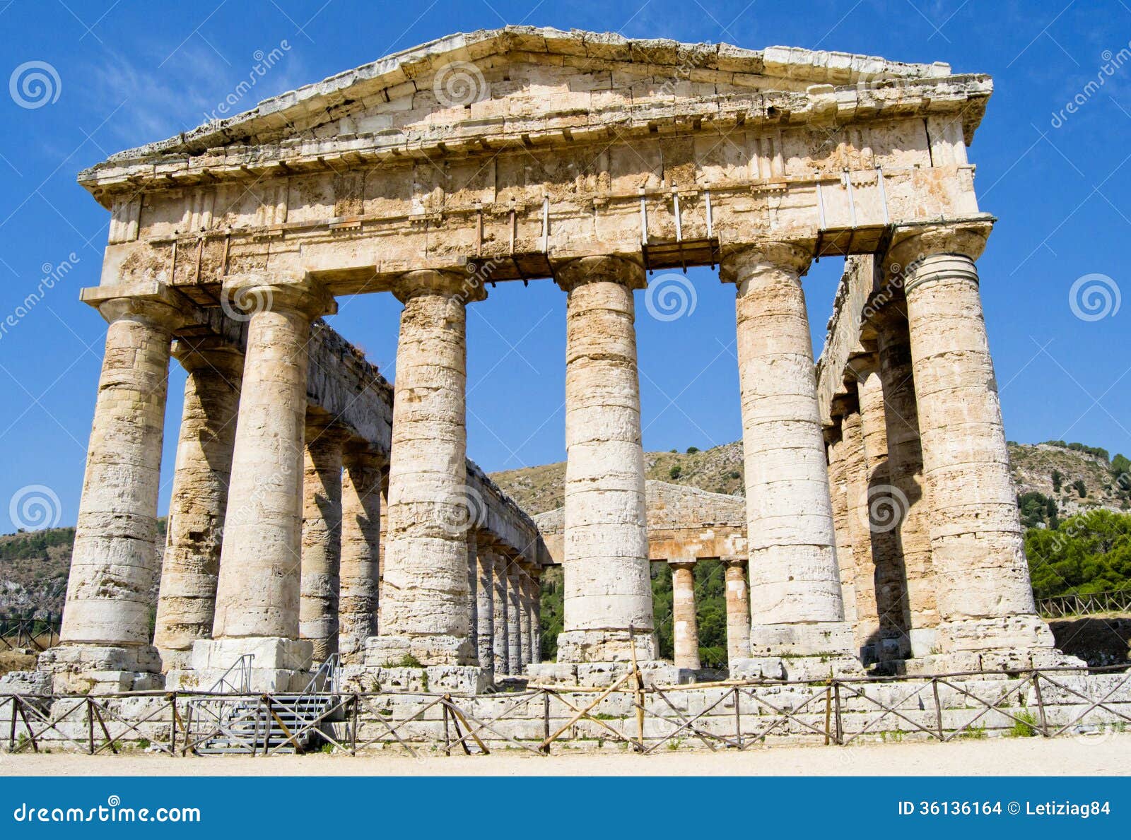 Ancient Temple of Segesta in the Valley Stock Photo - Image of monument ...