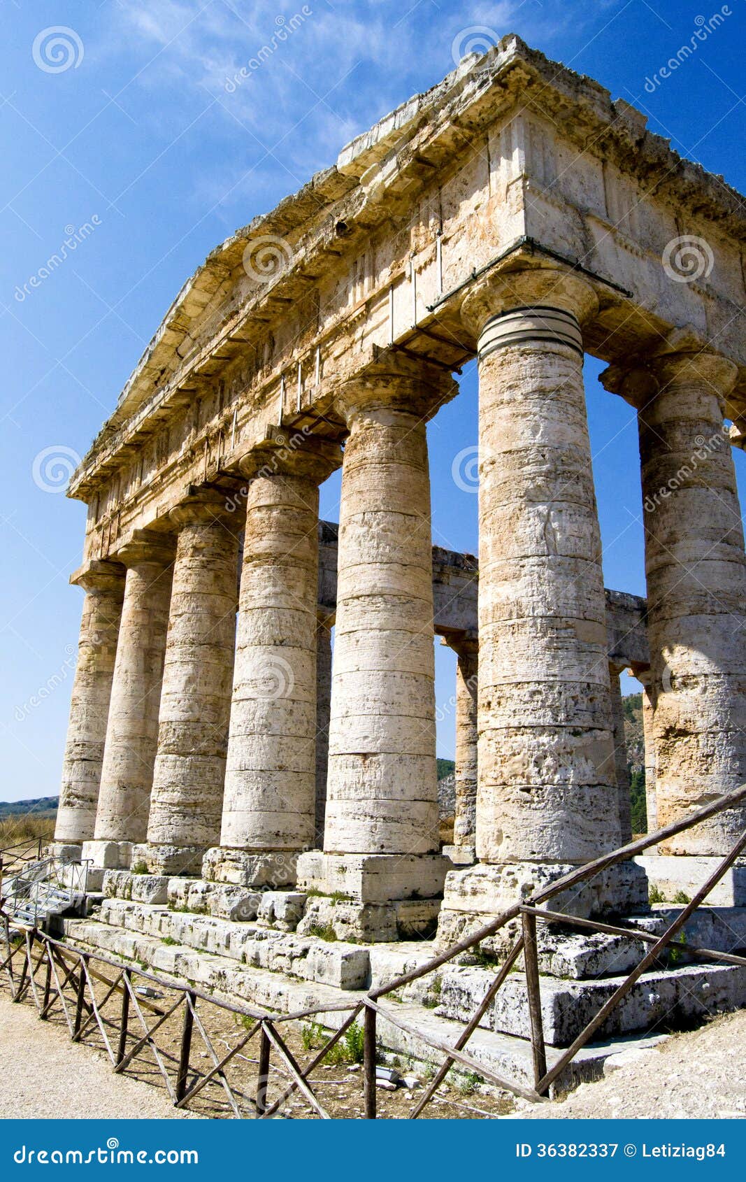 Ancient Temple of Segesta in the Valley Stock Image - Image of olive ...