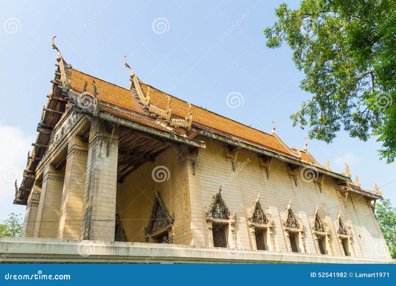 Ancient Temple with Sky Background Stock Photo - Image of style ...