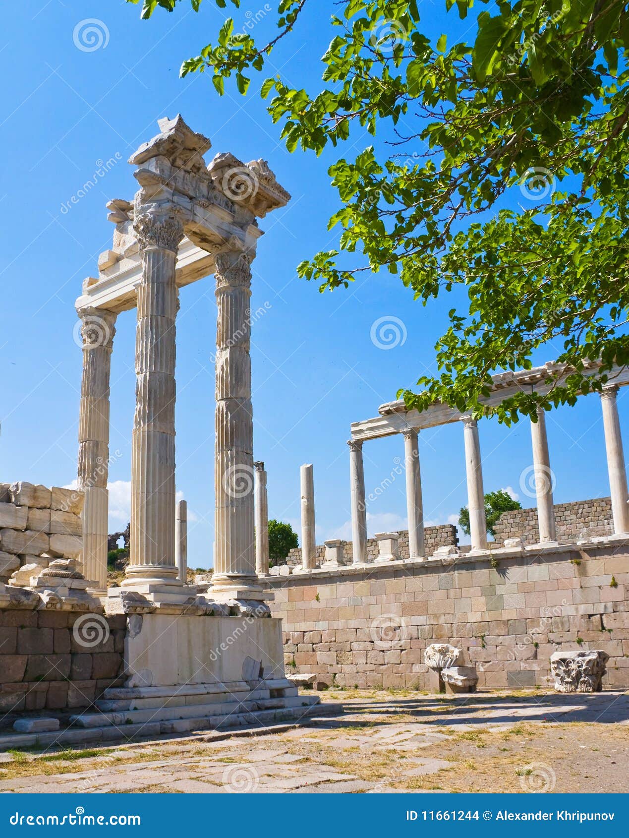 Ancient Temple of Trajan stock photo. Image of outdoors - 11661244