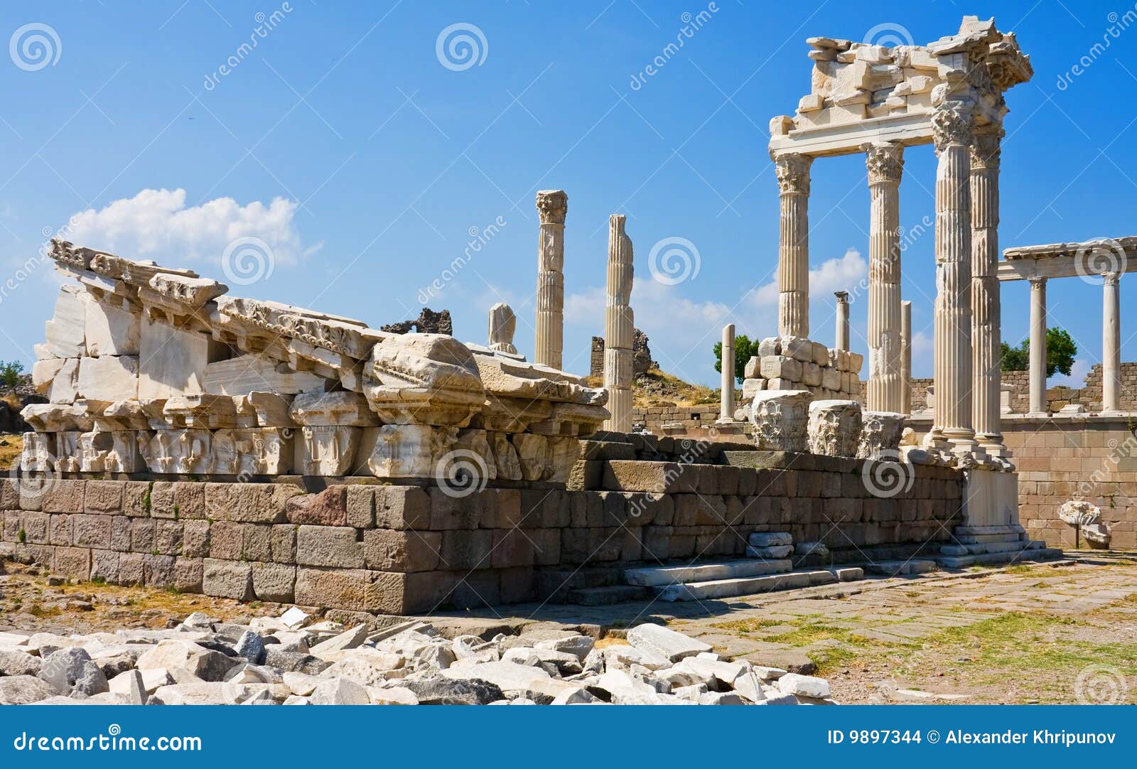 Ancient Temple of Trajan stock photo. Image of architecture - 9897344
