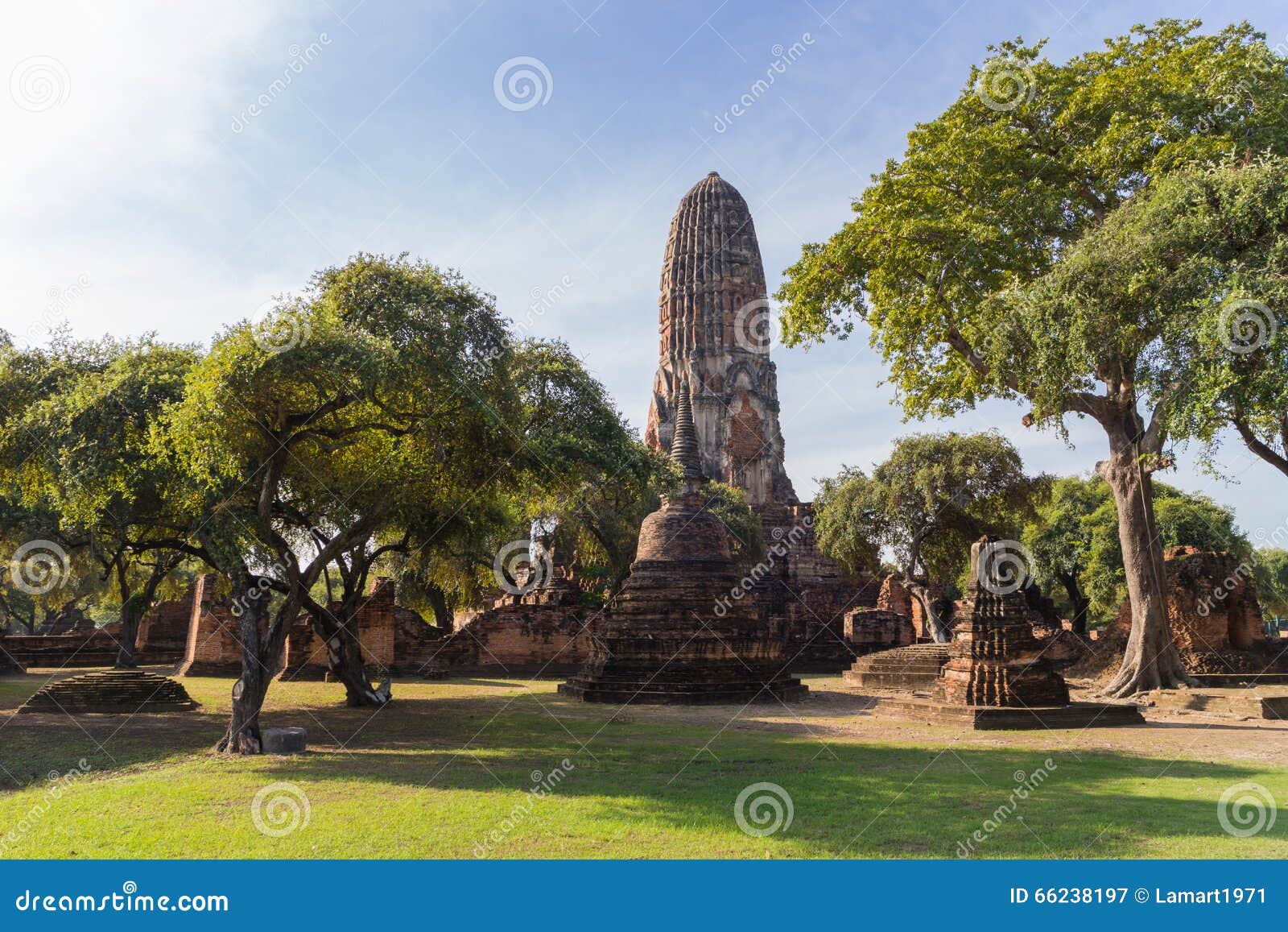Ancient Temple Under Sunlight with the Tree Stock Image - Image of ...
