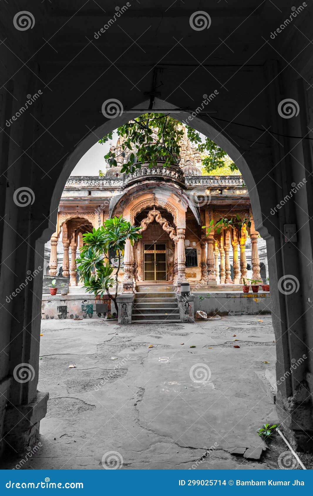 Ancient Temple Unique Architecture at Day from Flat Angle Angle Stock ...