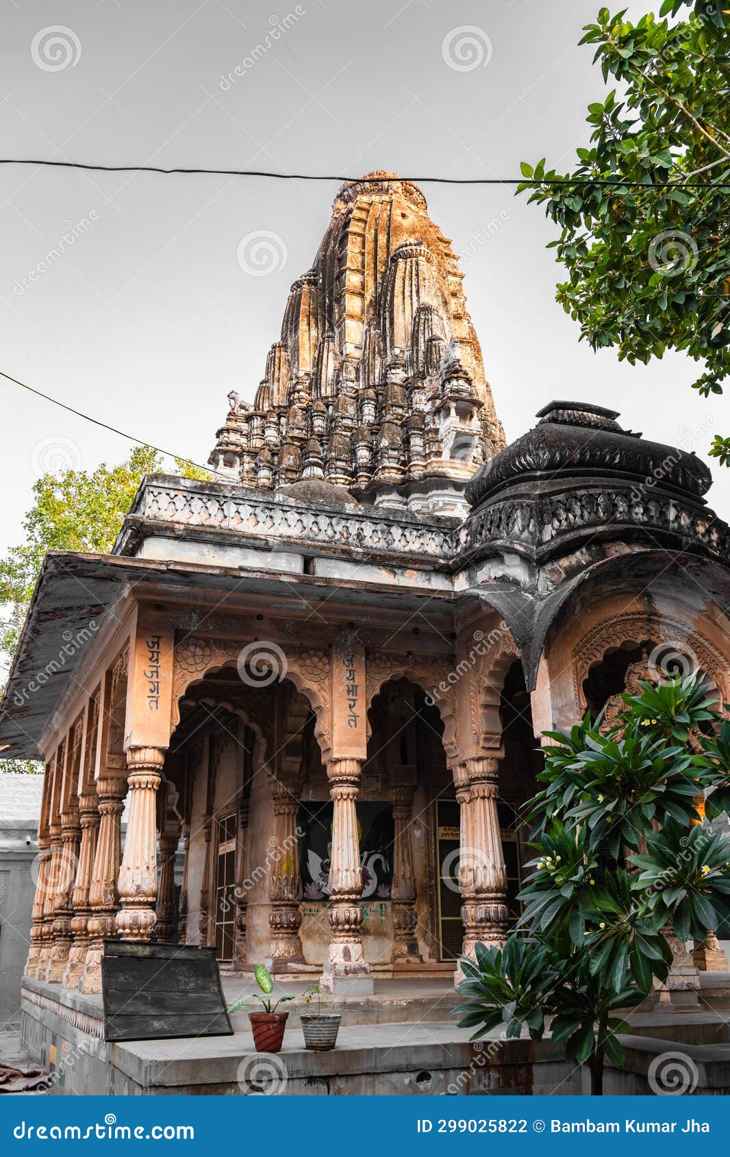 Ancient Temple Unique Architecture at Day from Flat Angle Angle Stock ...