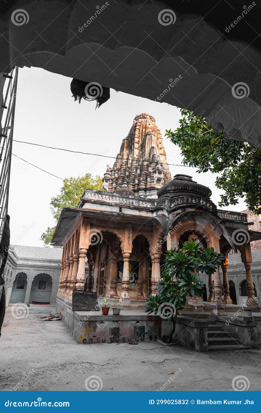 Ancient Temple Unique Architecture at Day from Flat Angle Angle Stock ...
