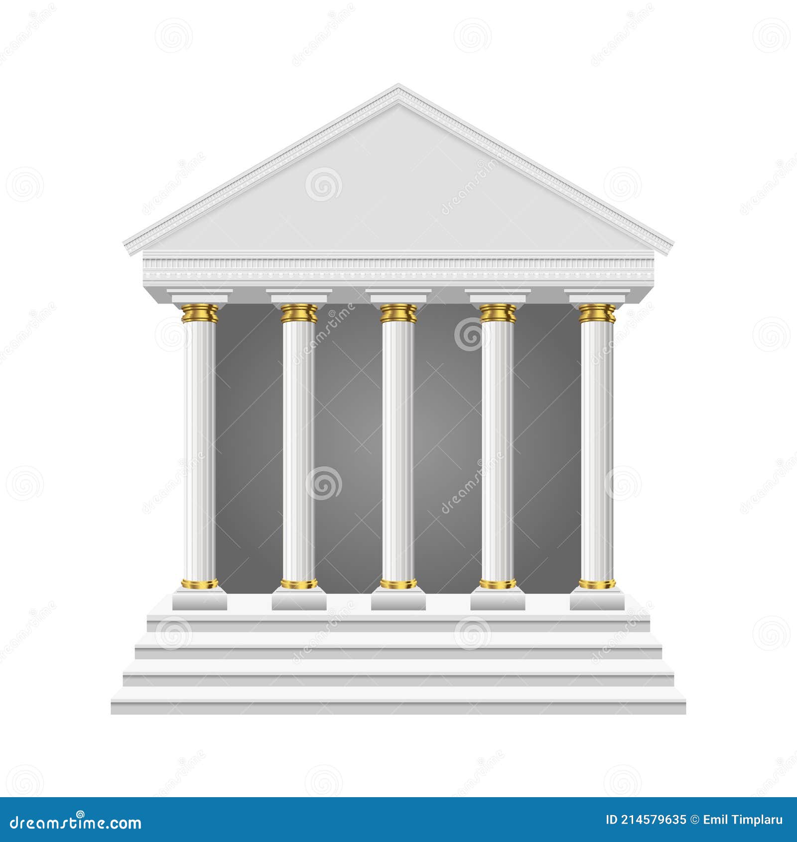 Ancient Temple Vector Design Illustration Isolated on White Background ...