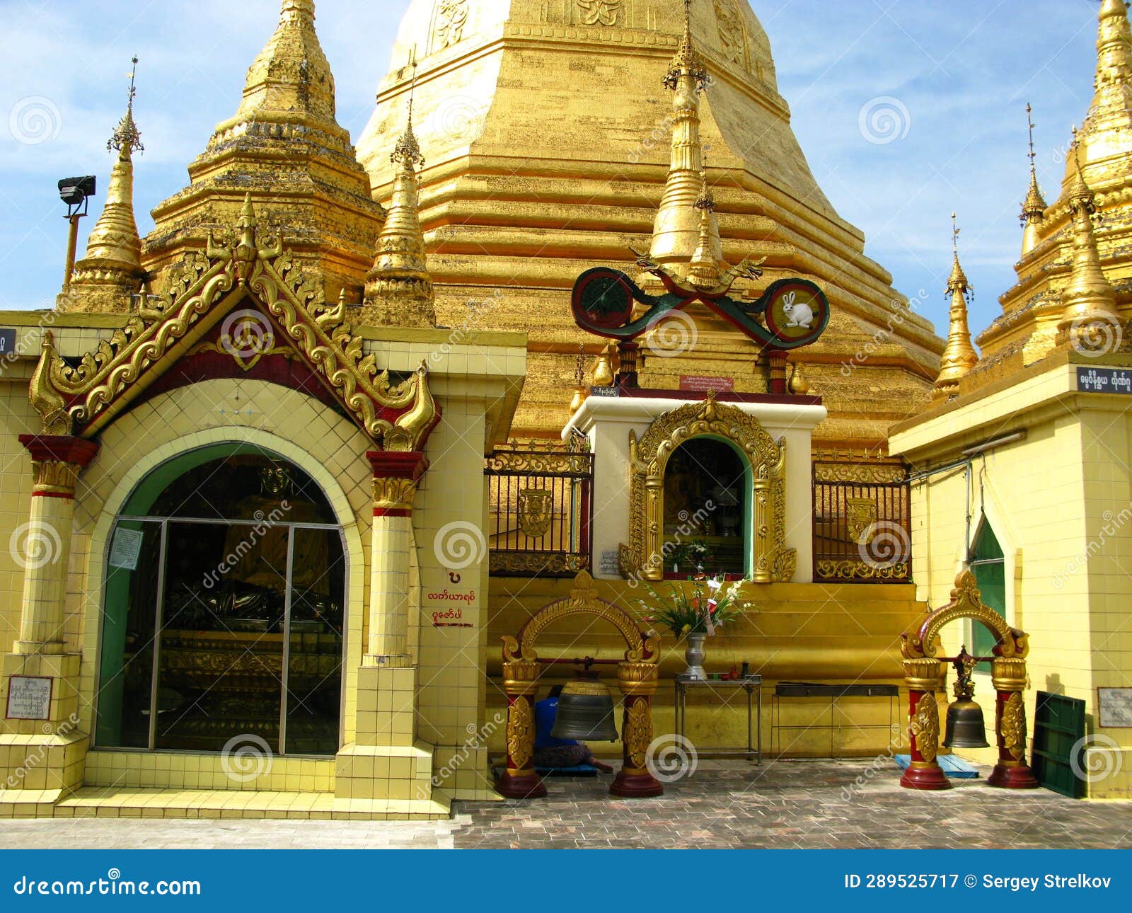 The Ancient Temple in Yangon, Rangoon, Myanmar Stock Image - Image of ...