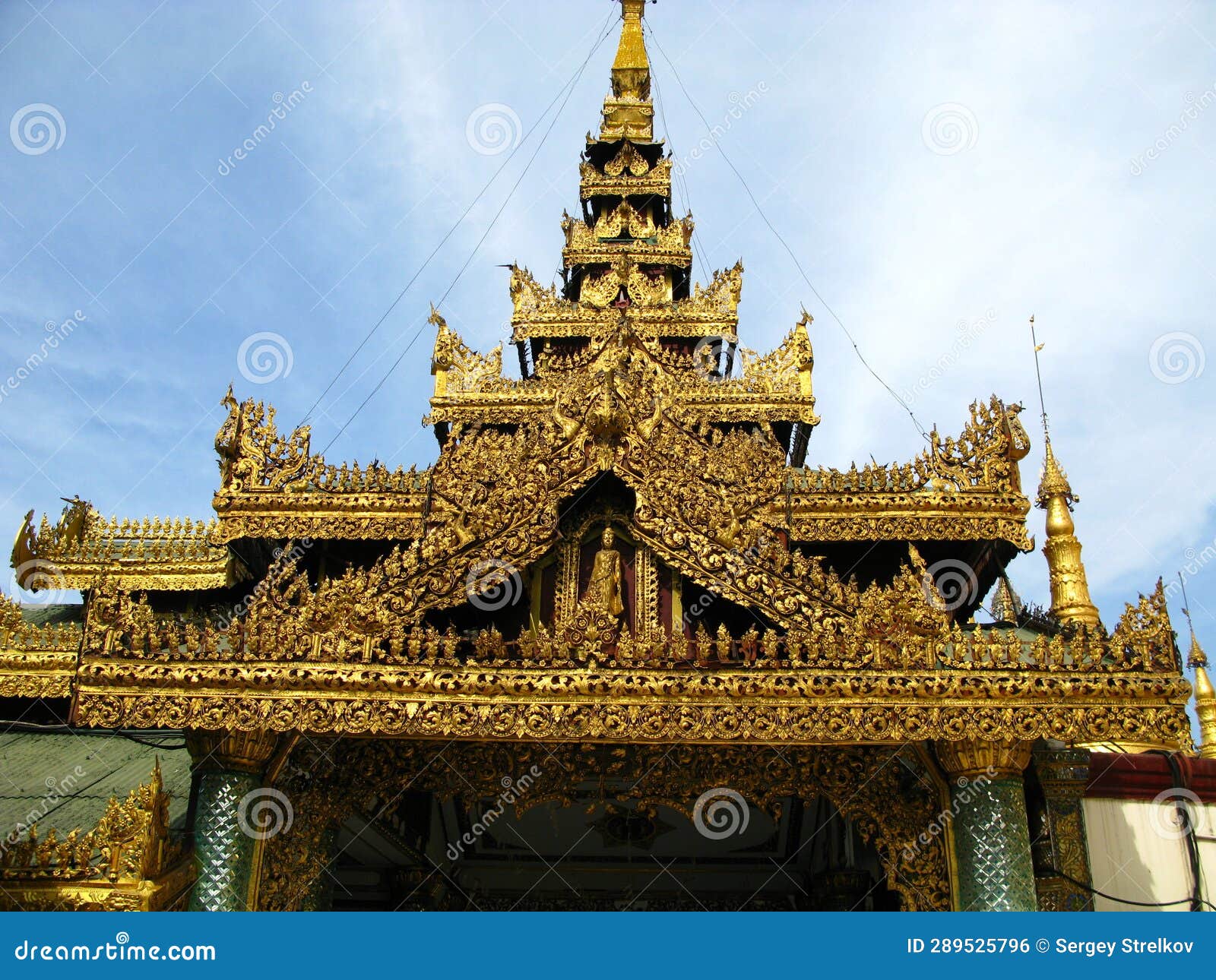 The Ancient Temple in Yangon, Rangoon, Myanmar Stock Photo - Image of ...
